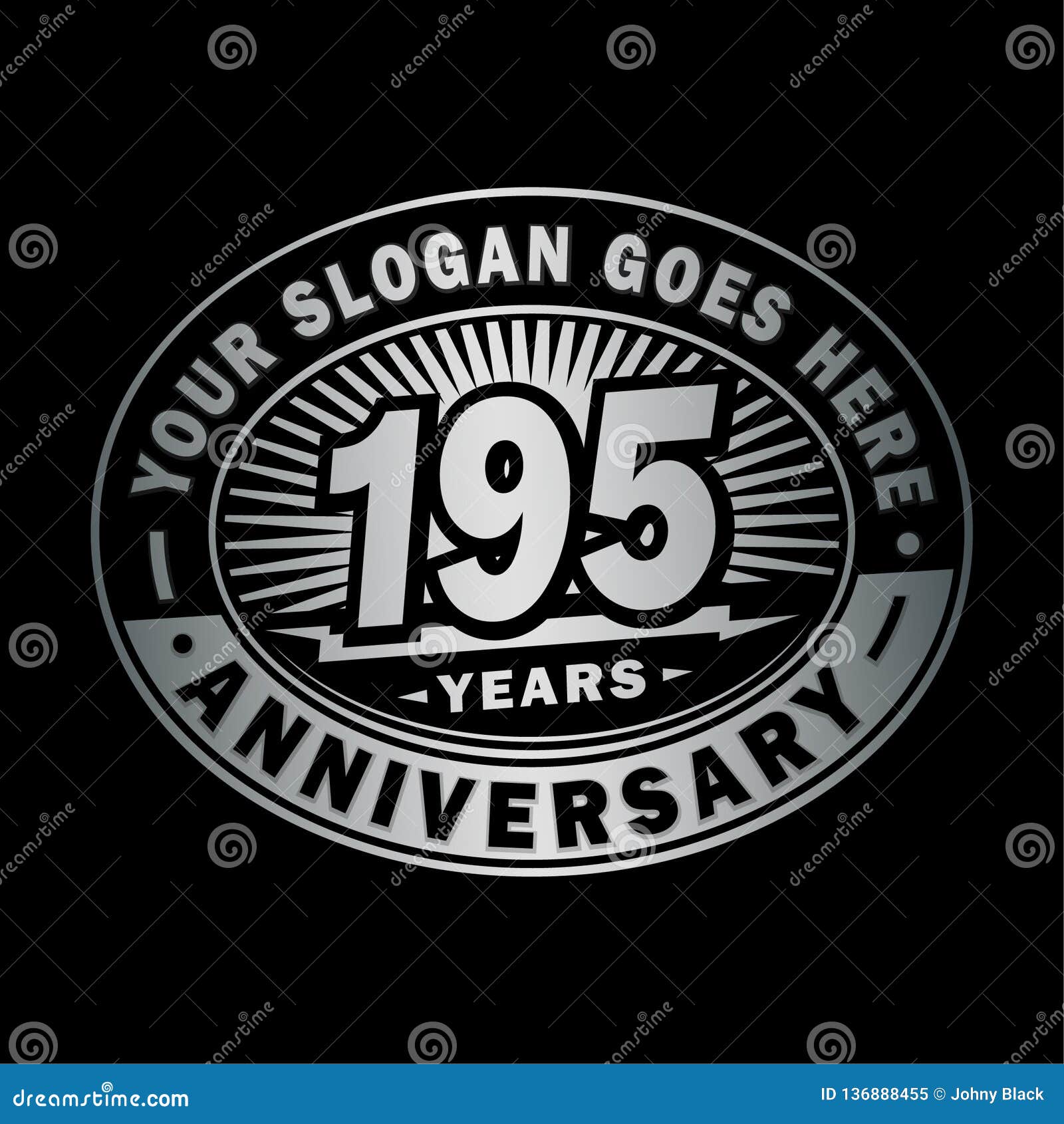 195 Years Anniversary Celebration. 195th Anniversary Logo Design. 195 ...