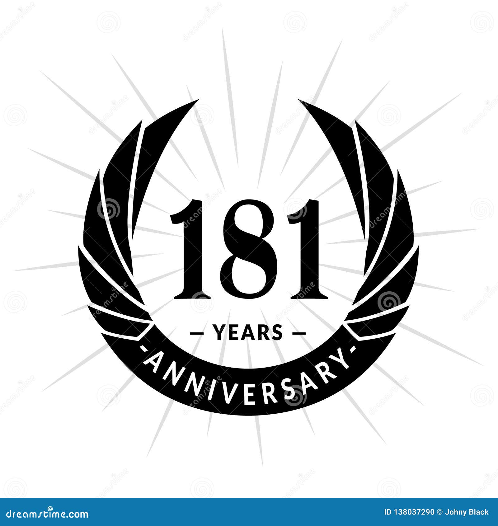181 Years Anniversary Design Template. Elegant Anniversary Logo Design ...