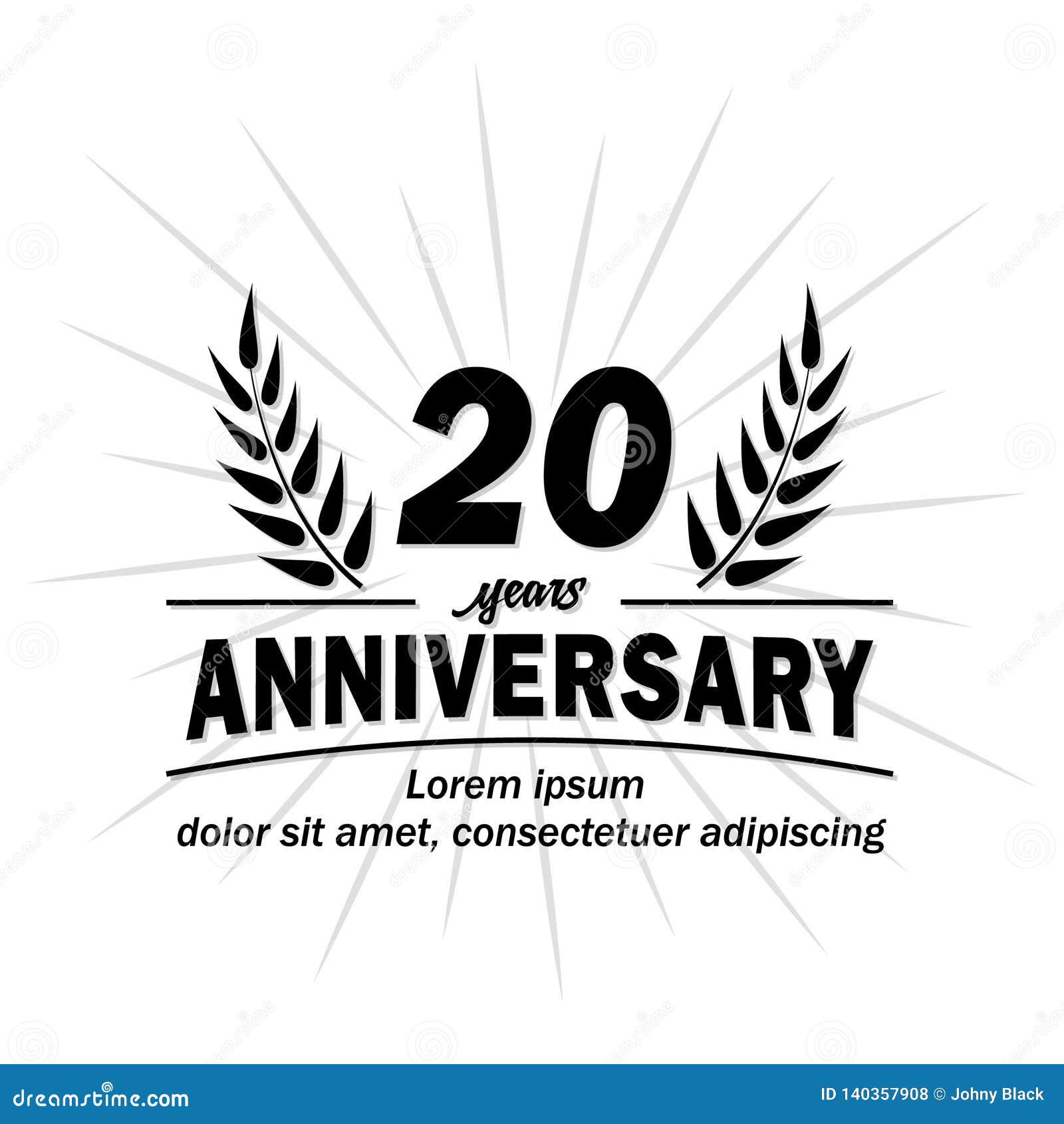 20th Anniversary Design Template. 20th Years Vector and Illustration ...