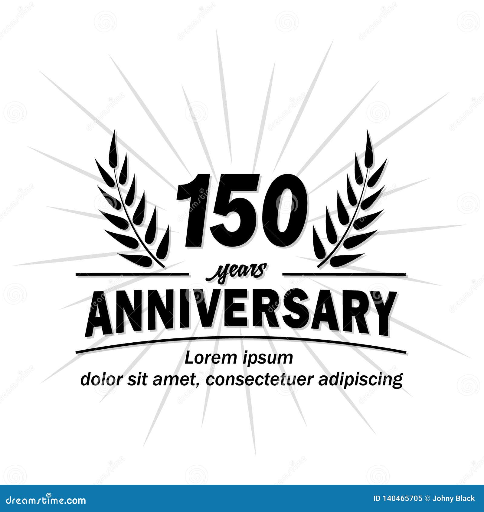 150th Anniversary Design Template. 150th Years Vector and Illustration ...