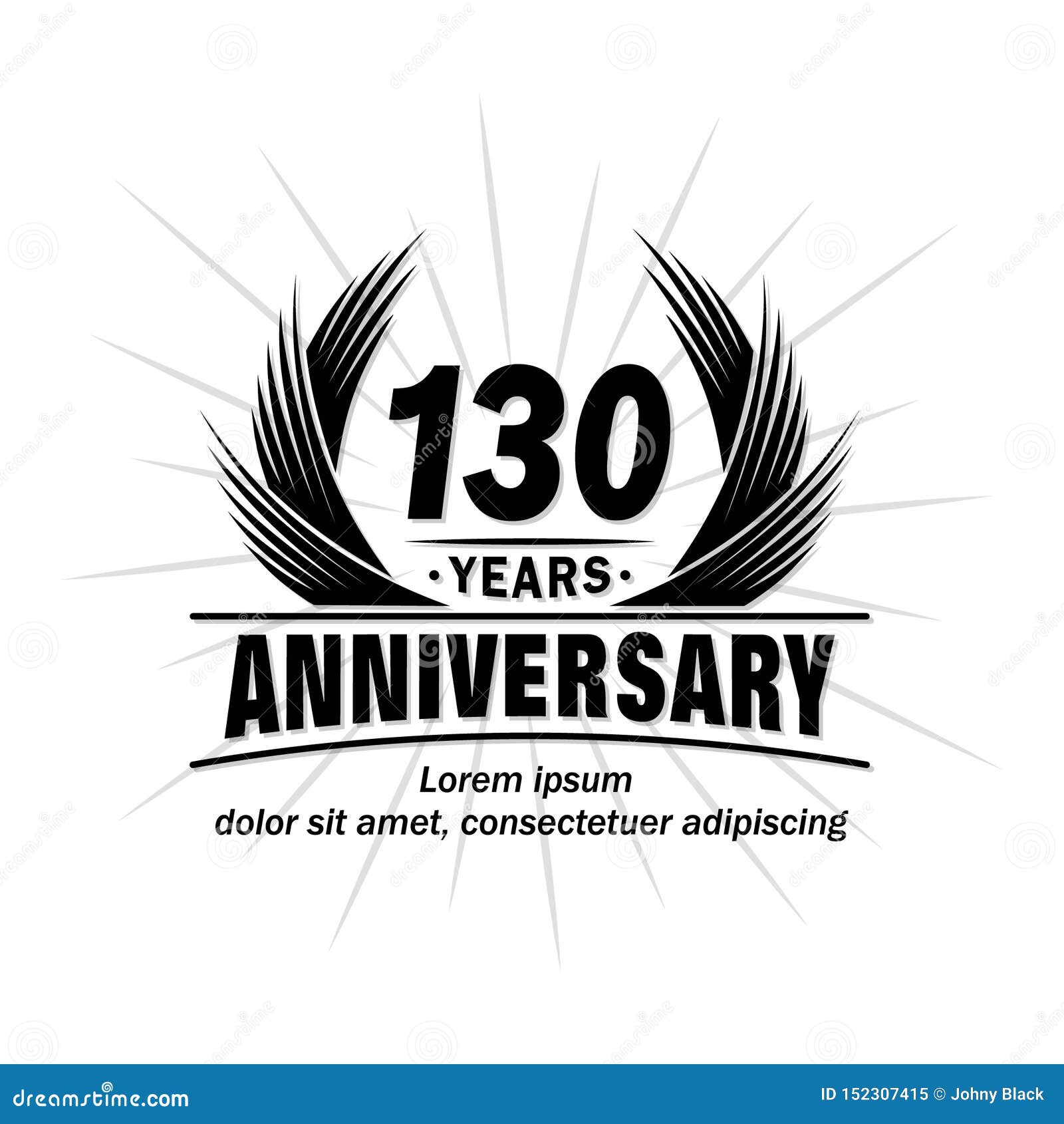 130 Years Anniversary. Elegant Anniversary Design. 130th Years Logo ...