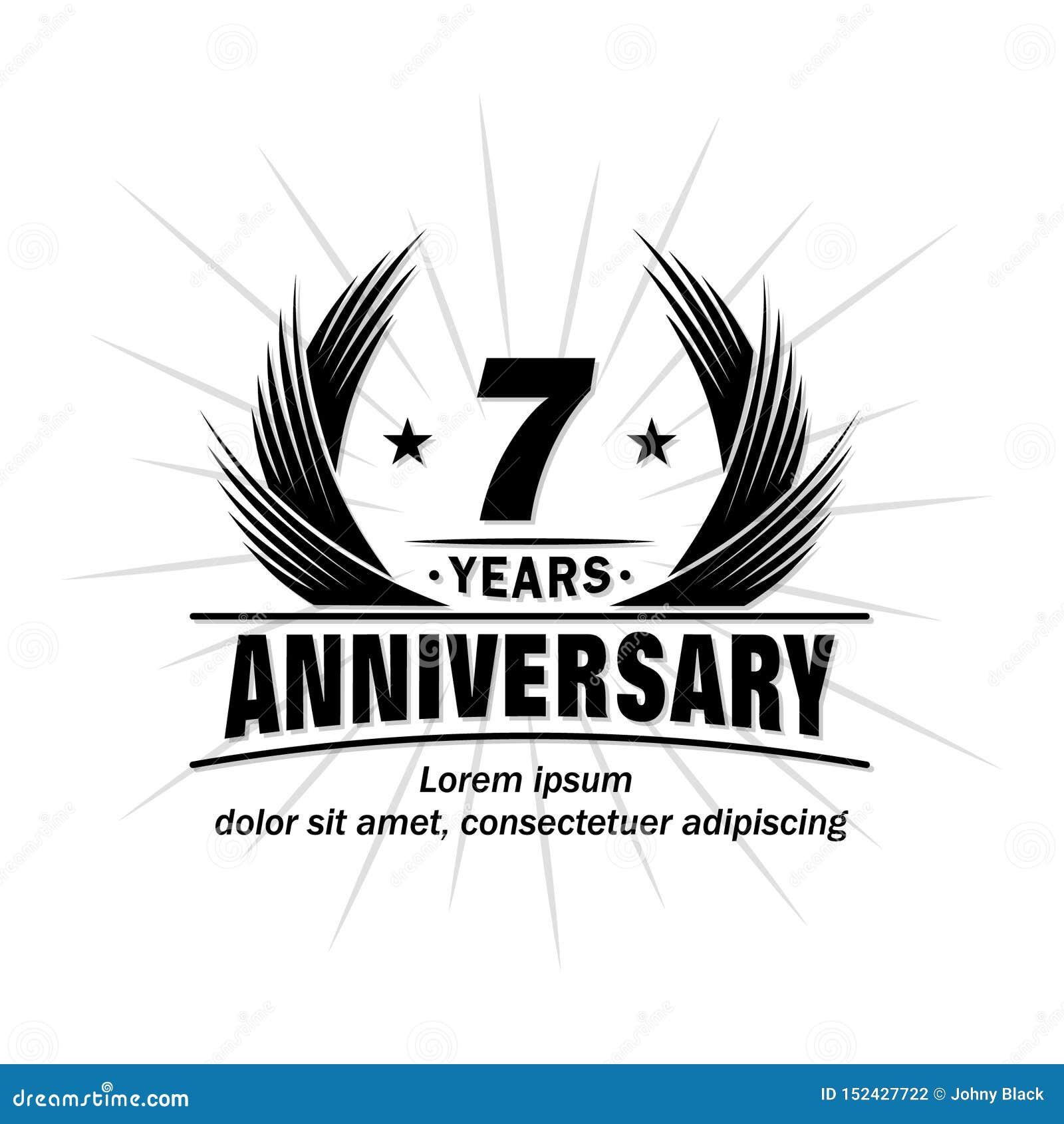 7 Years Anniversary. Elegant Anniversary Design. 7th Years Logo. Stock ...