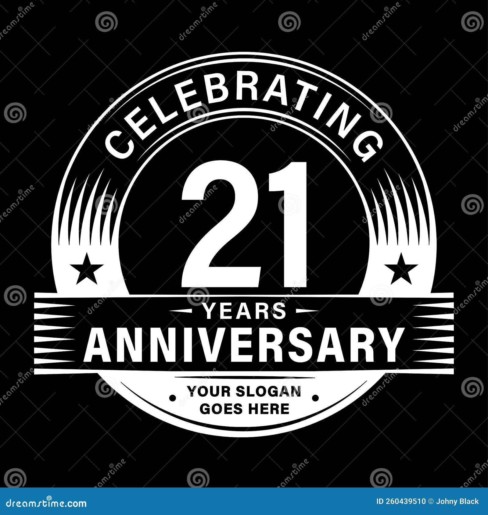 21 Years Anniversary Celebration Design Template. 21st Logo Vector ...