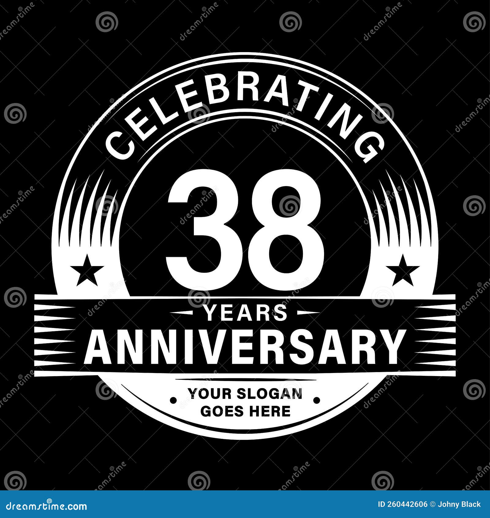 38 Years Anniversary Celebration Design Template. 38th Logo Vector ...