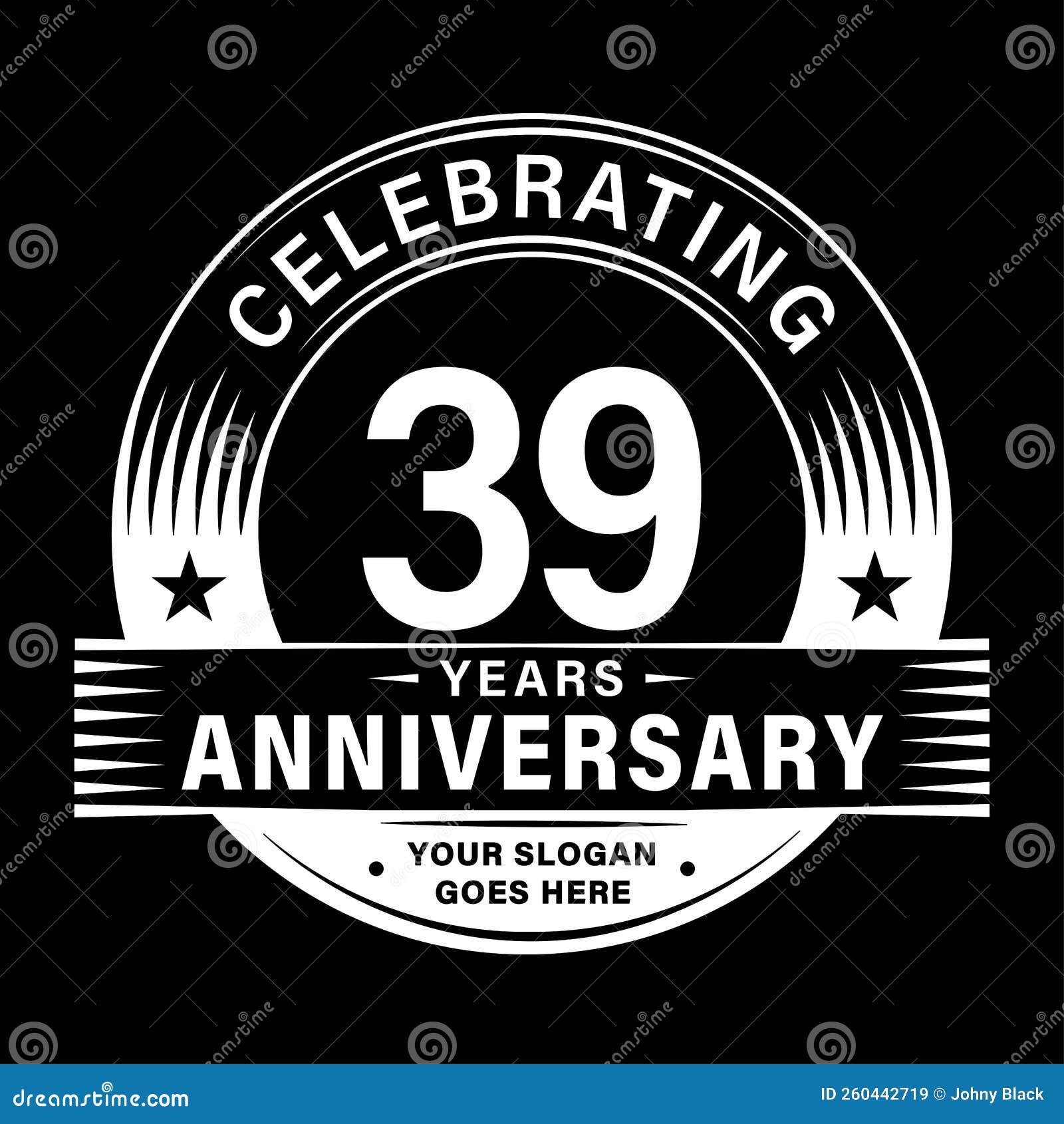 39 Years Anniversary Celebration Design Template. 39th Logo Vector ...