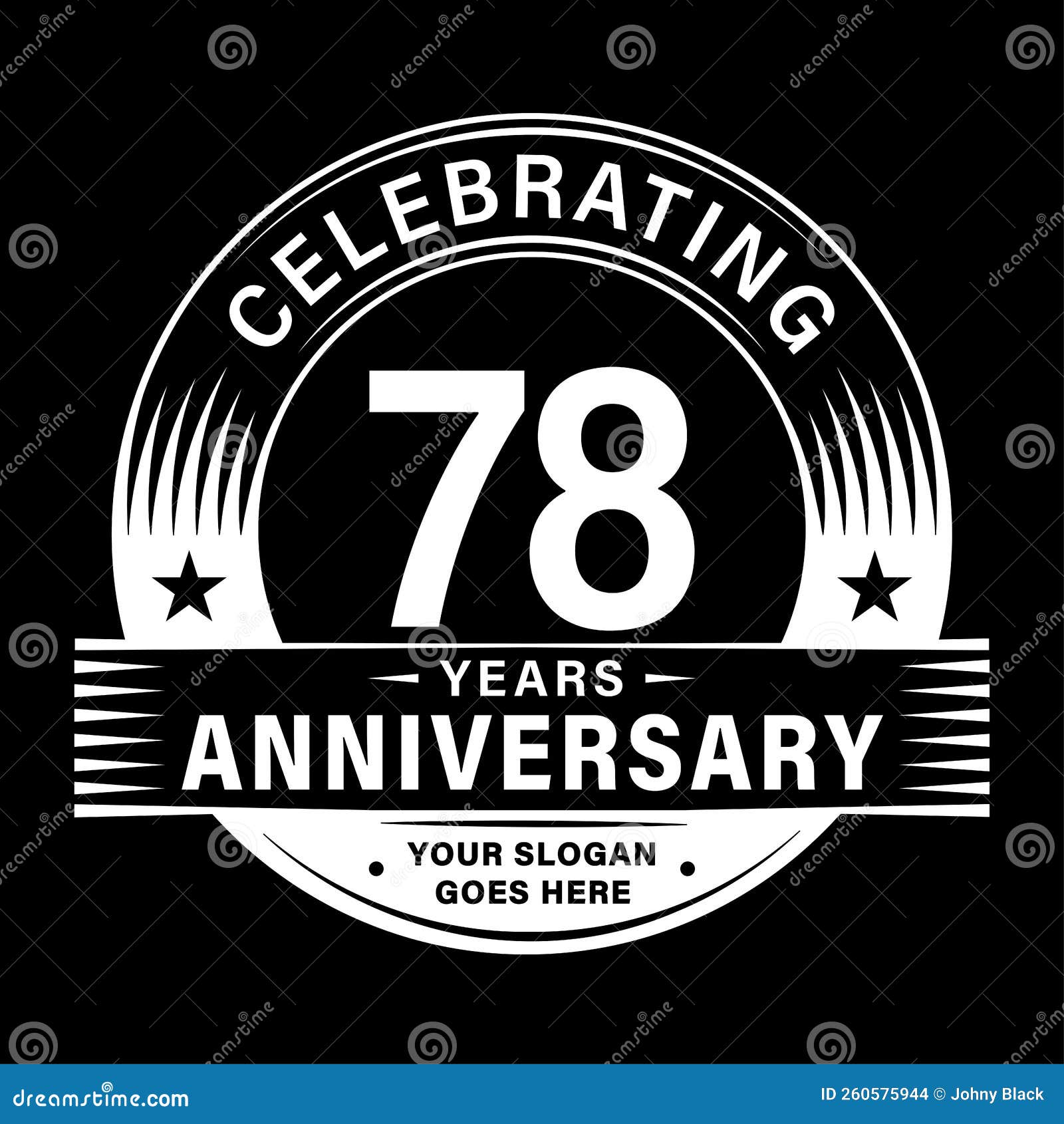 78 Years Anniversary Celebration Design Template. 78th Logo Vector ...