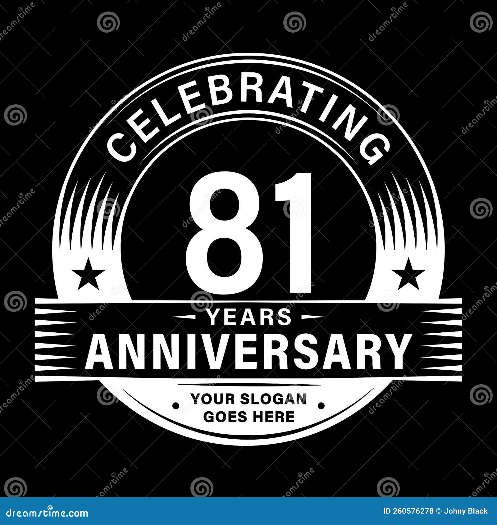 81 Years Anniversary Celebration Design Template. 81st Logo Vector ...