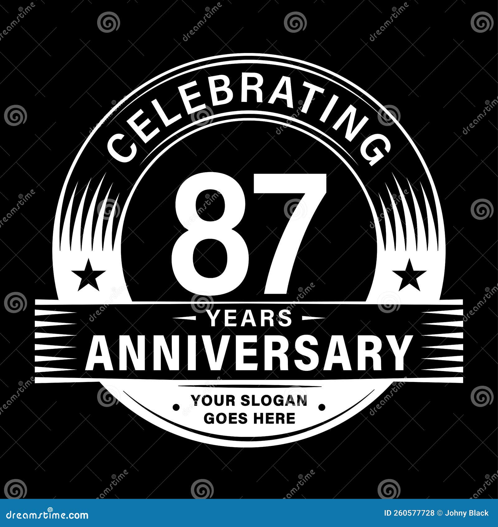 87 Years Anniversary Celebration Design Template. 87th Logo Vector ...