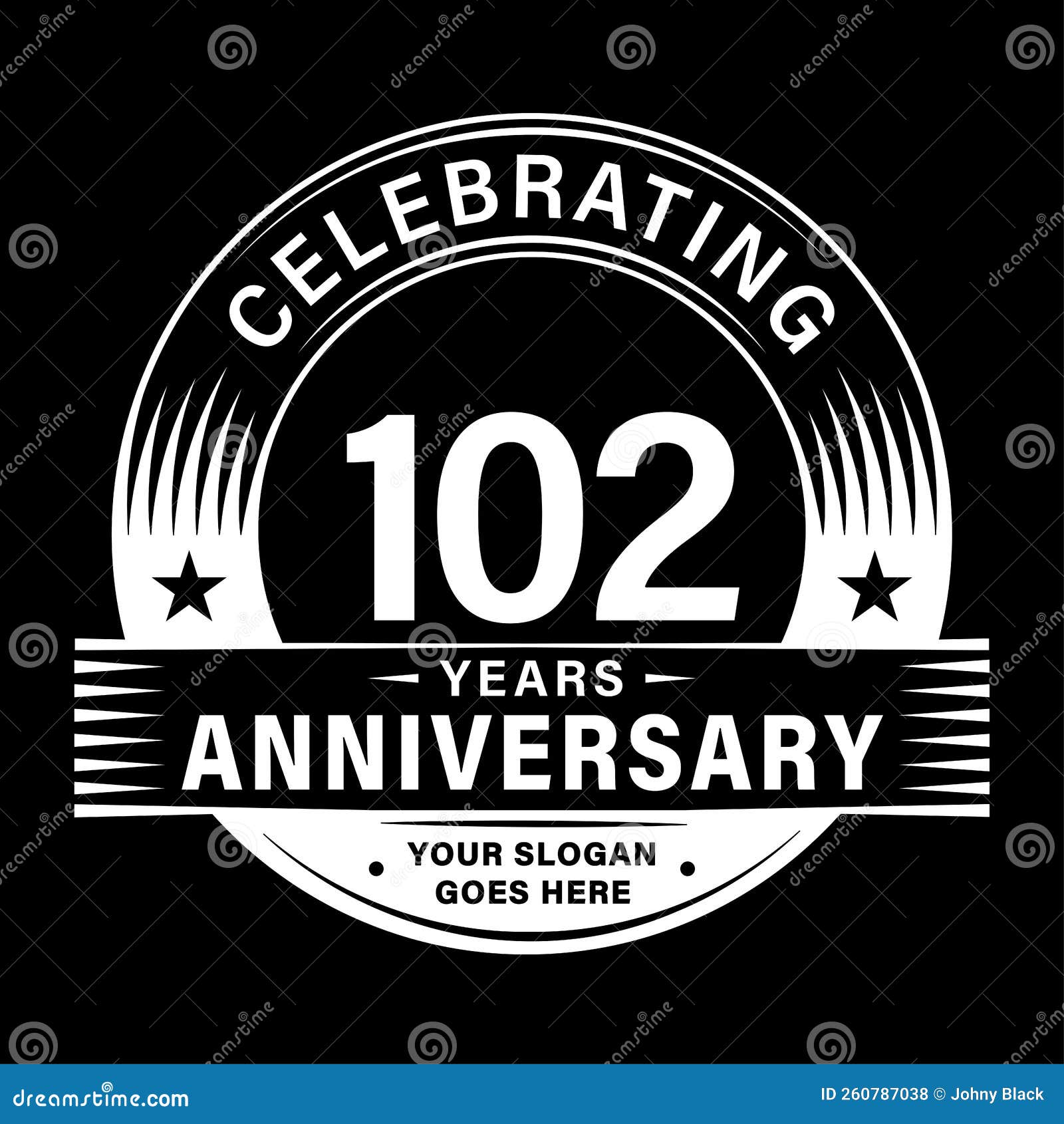 102 Years Anniversary Celebration Design Template. 102nd Logo Vector ...