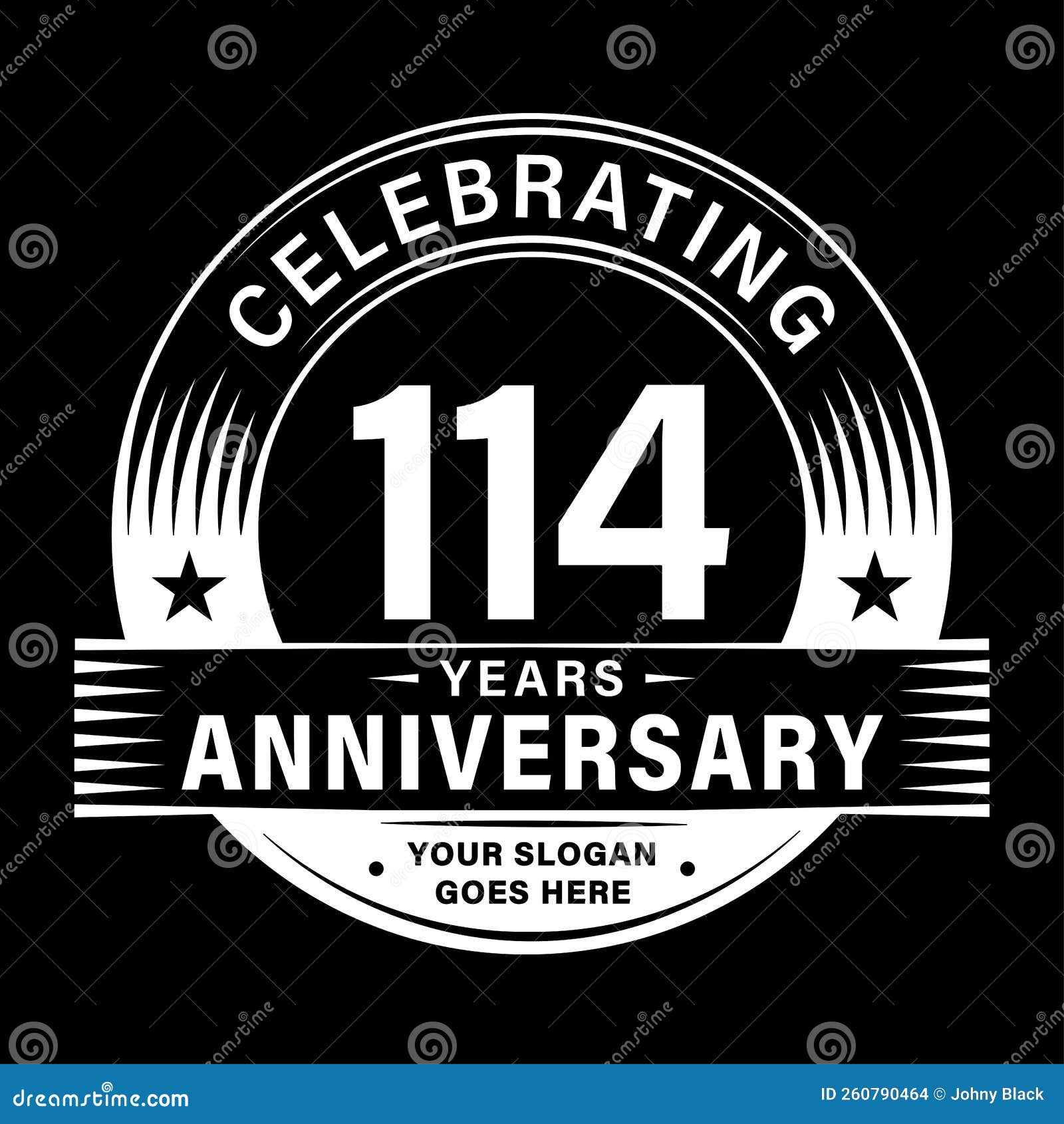 114 Years Anniversary Celebration Design Template. 114th Logo Vector ...