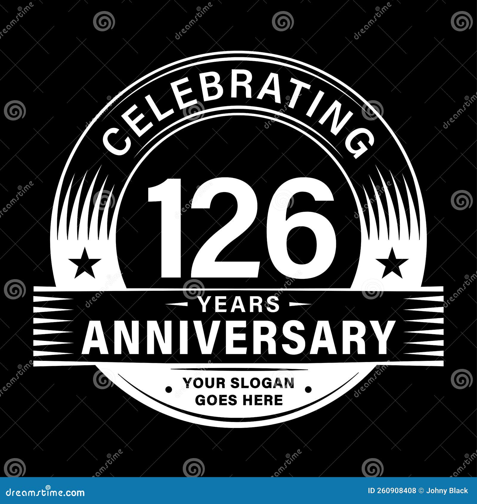 126 Years Anniversary Celebration Design Template. 126th Logo Vector ...