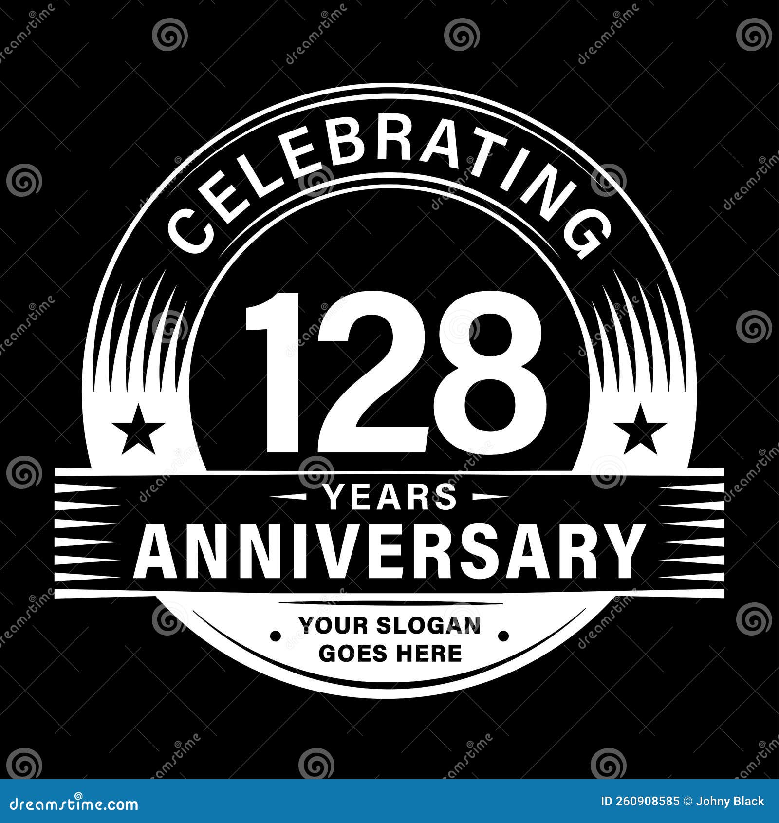 128 Years Anniversary Celebration Design Template. 128th Logo Vector ...