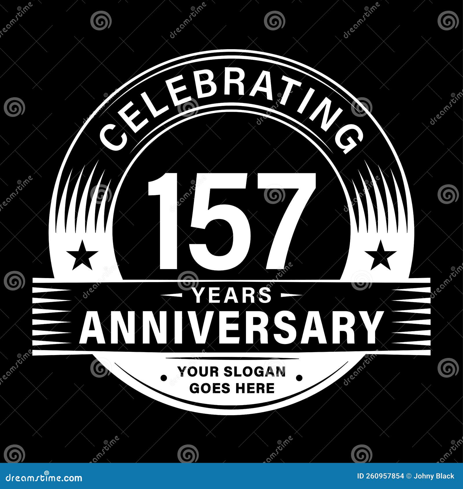157 Years Anniversary Celebration Design Template. 157th Logo Vector ...