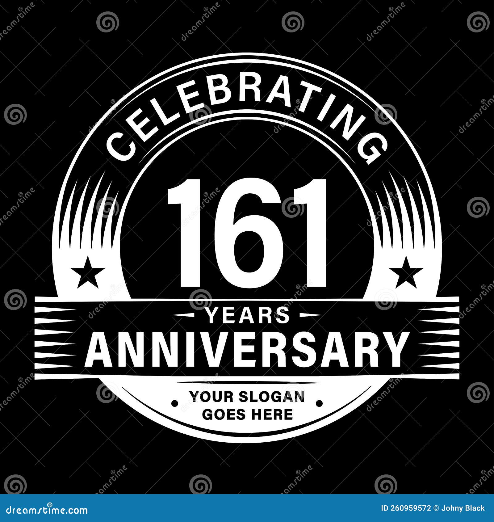 161 Years Anniversary Celebration Design Template. 161st Logo Vector ...