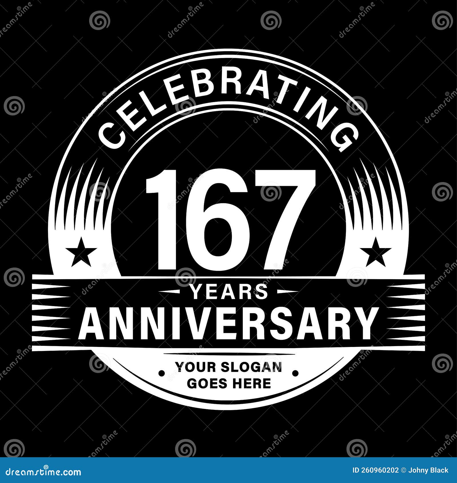 167 Years Anniversary Celebration Design Template. 167th Logo Vector ...