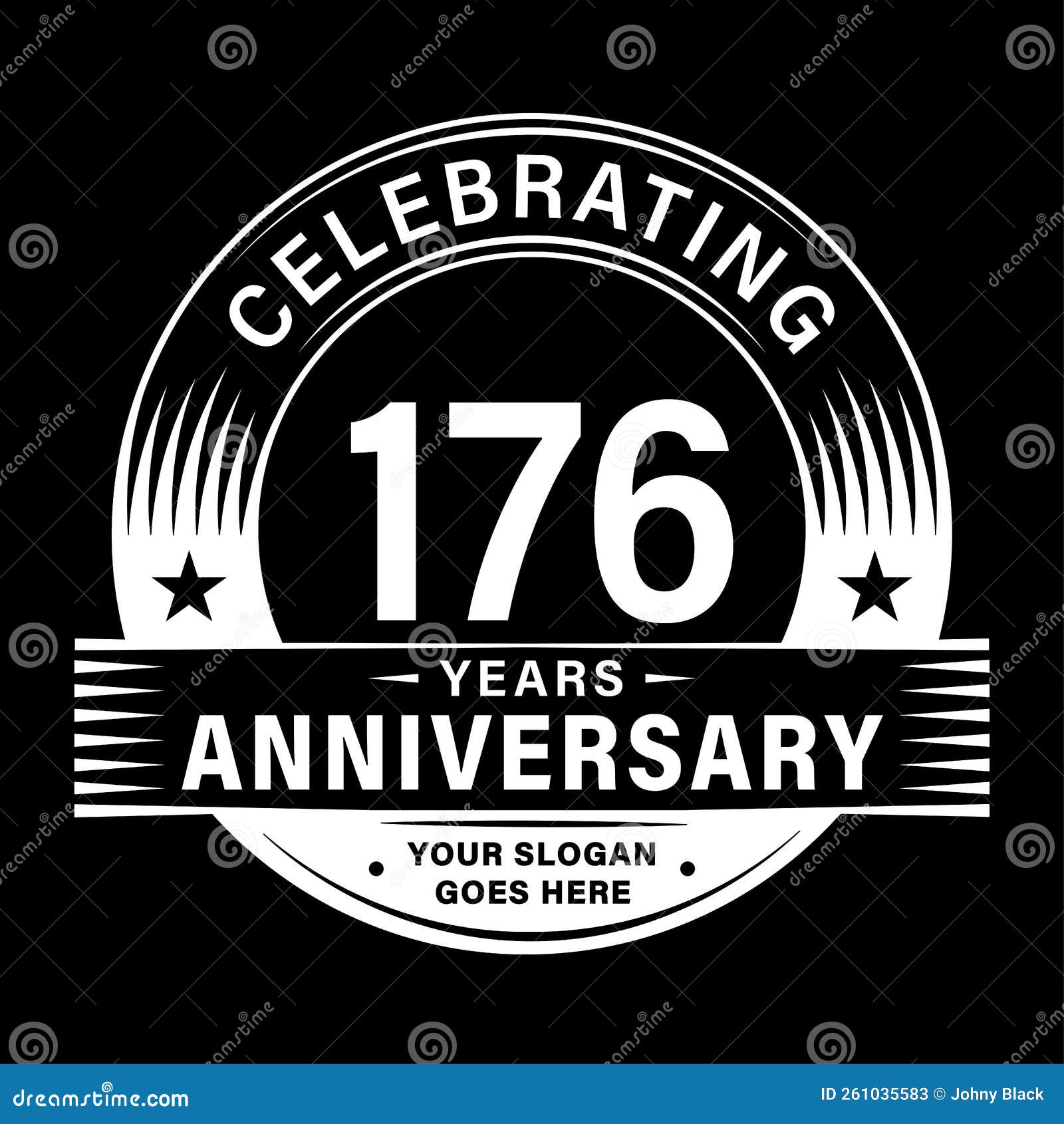 176 Years Anniversary Celebration Design Template. 176th Logo Vector ...