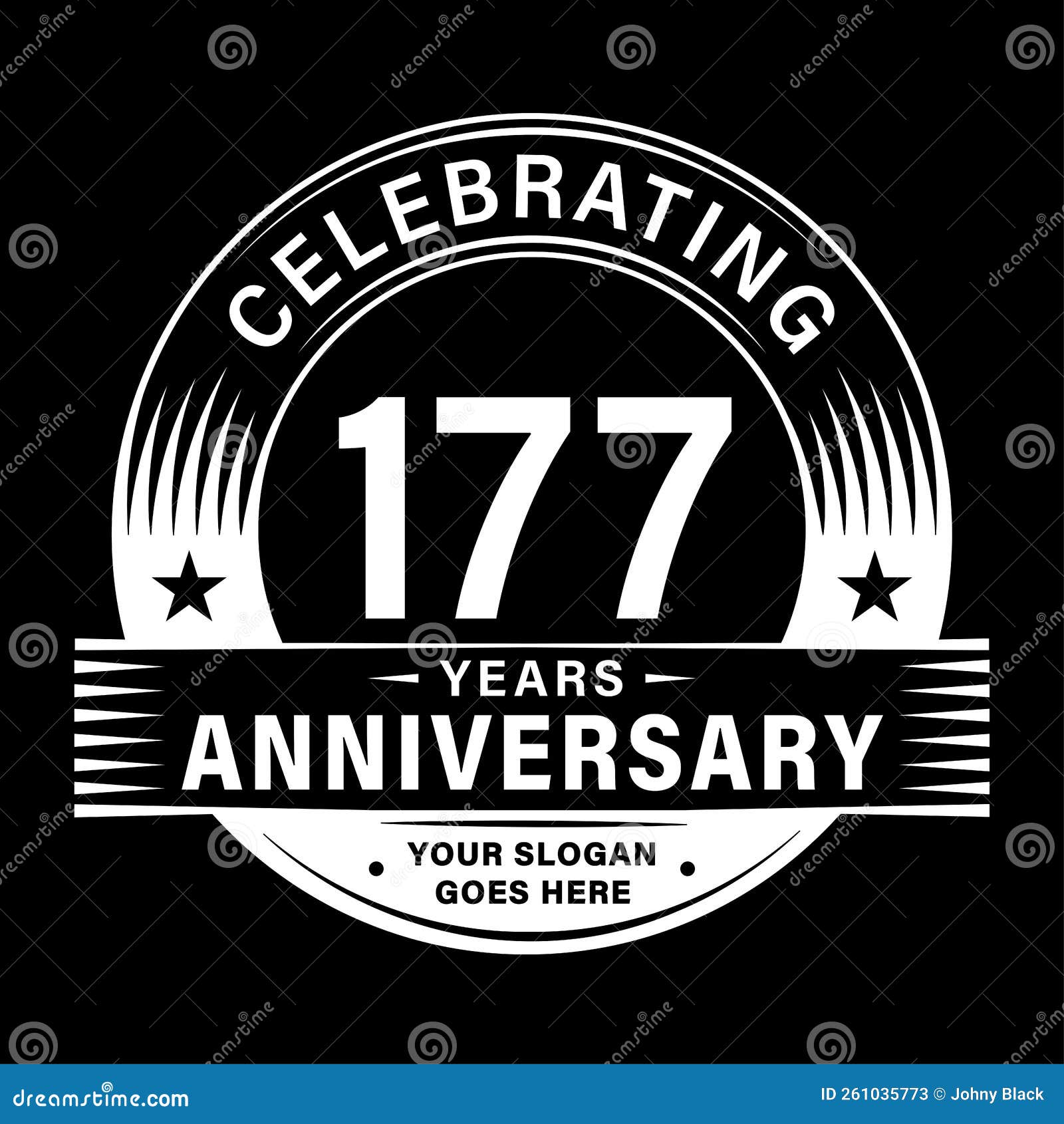 177 Years Anniversary Celebration Design Template. 177th Logo Vector ...