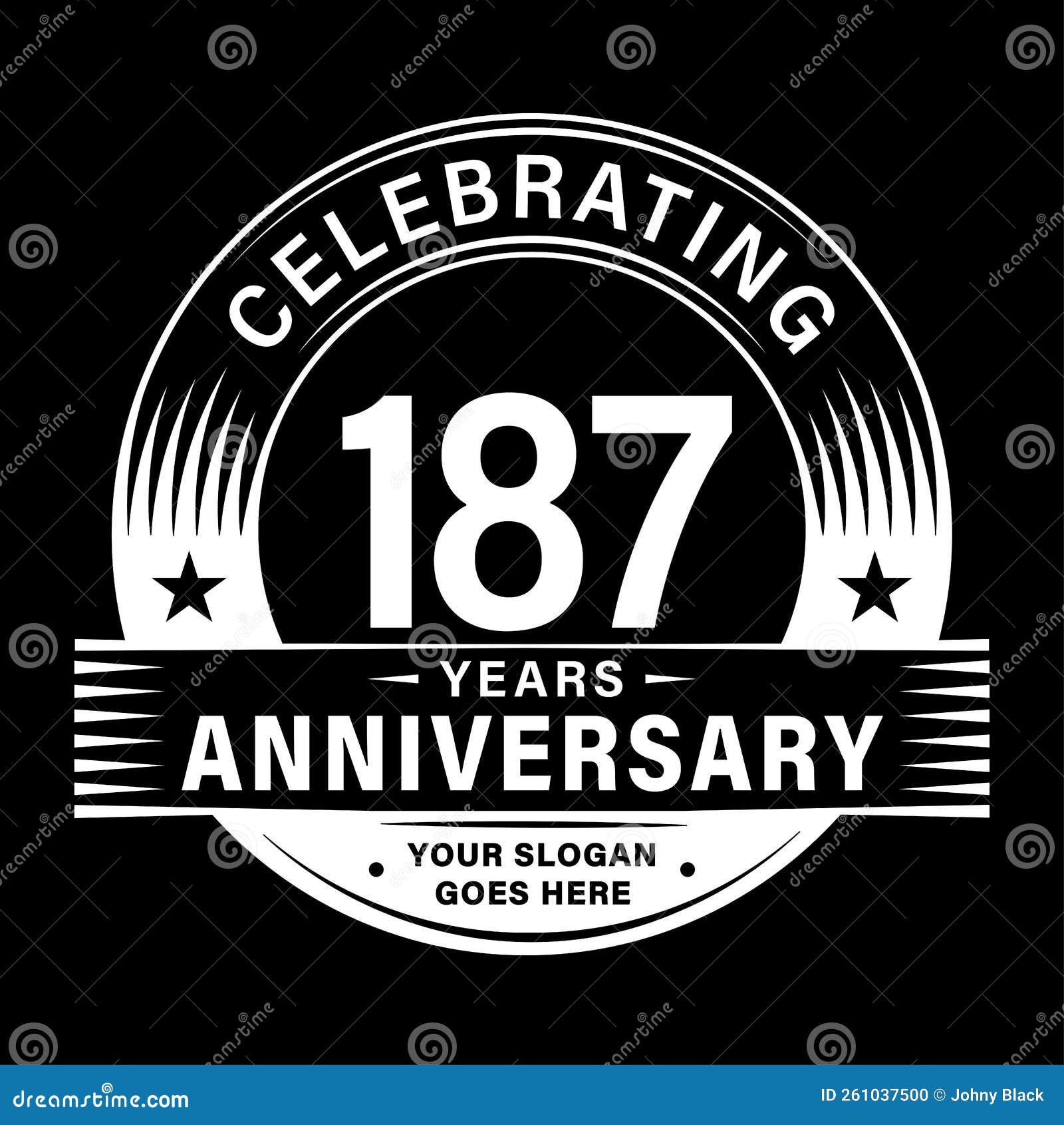 187 Years Anniversary Celebration Design Template. 187th Logo Vector ...