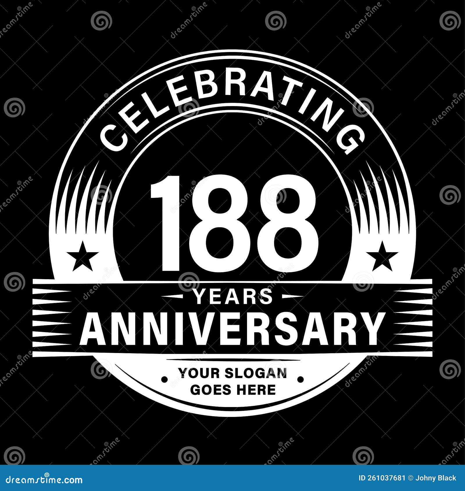 188 Years Anniversary Celebration Design Template. 188th Logo Vector ...