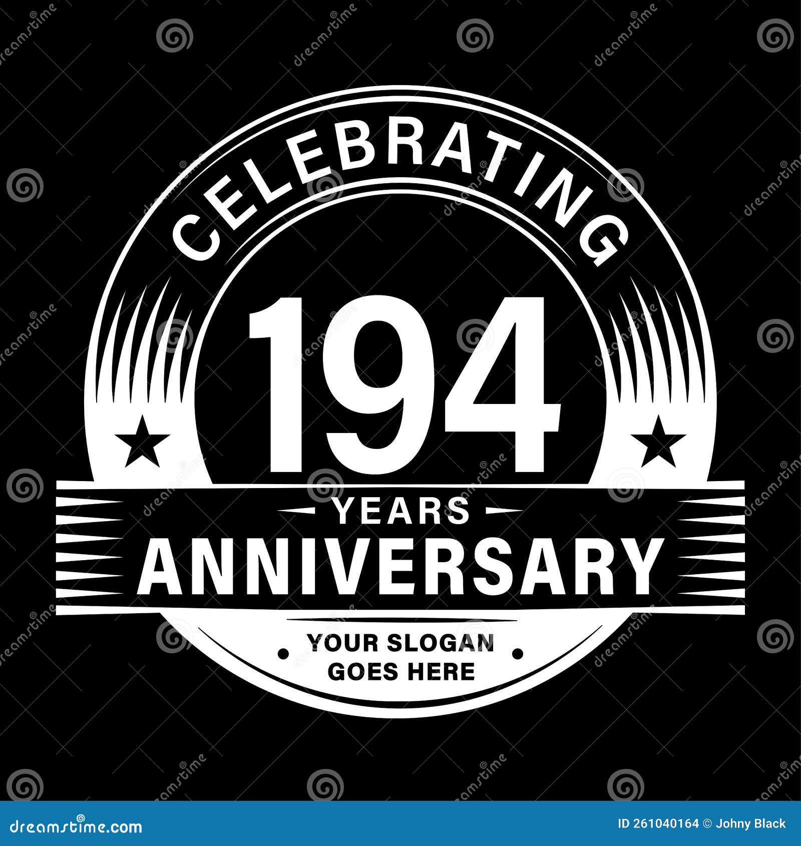 194 Years Anniversary Celebration Design Template. 194th Logo Vector ...