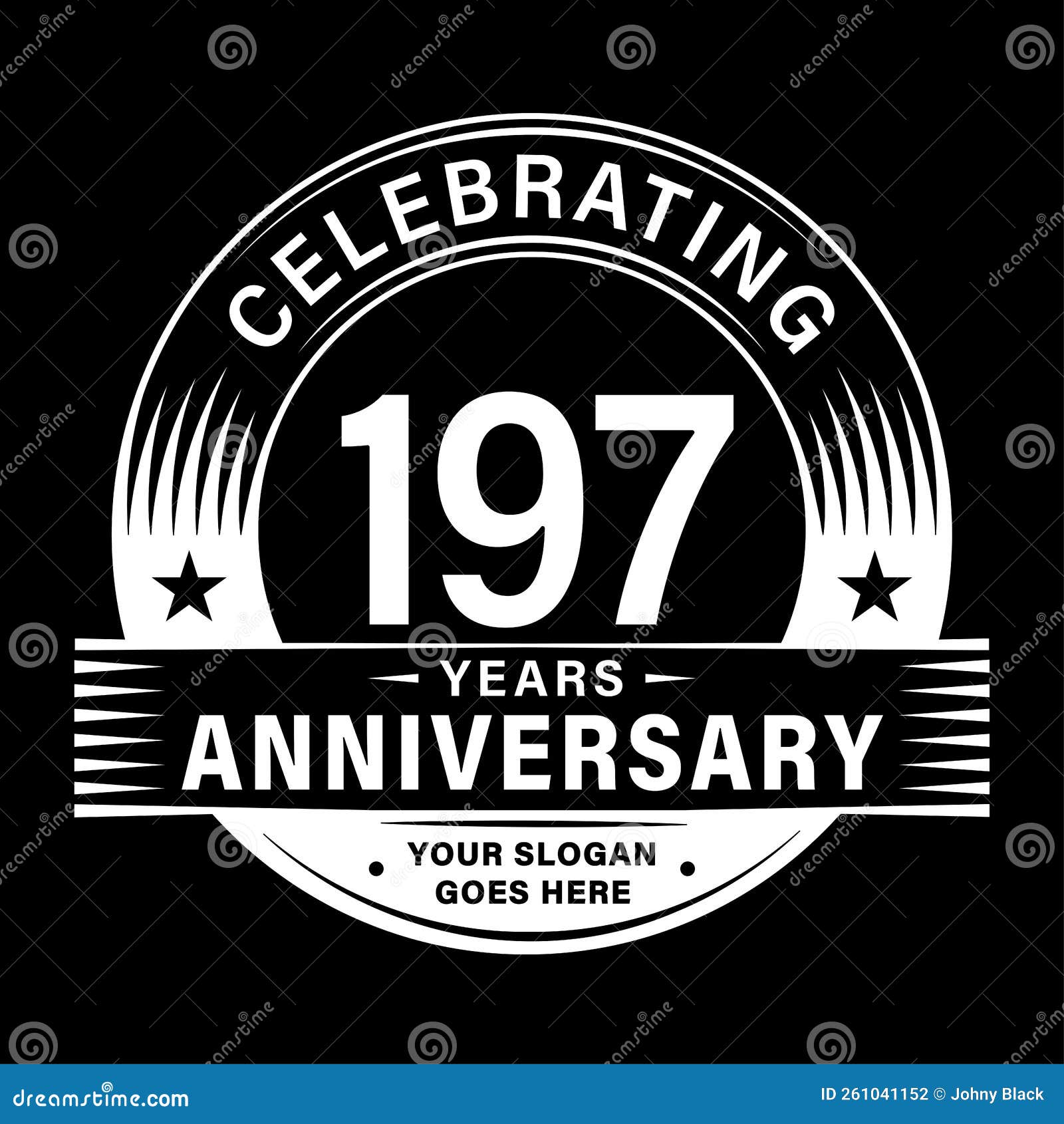 197 Years Anniversary Celebration Design Template. 197th Logo Vector ...