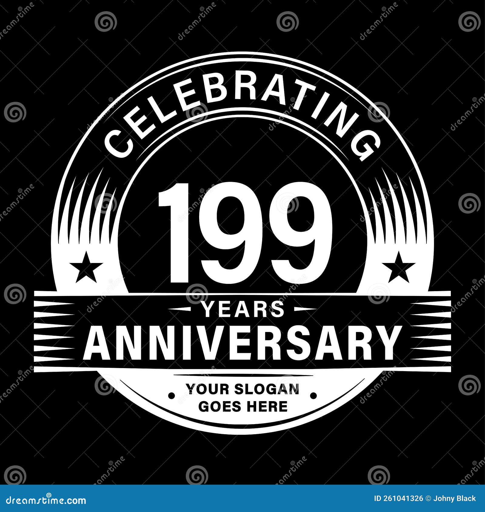 199 Years Anniversary Celebration Design Template. 199th Logo Vector ...