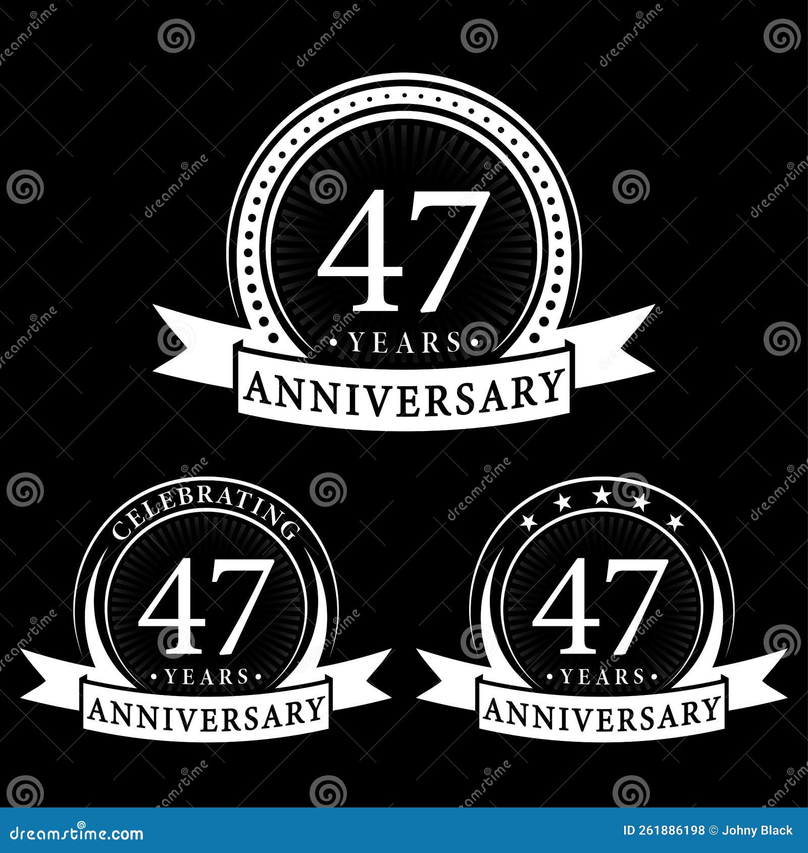 47 Years Anniversary Celebration Logotype. 47th Anniversary Logo ...