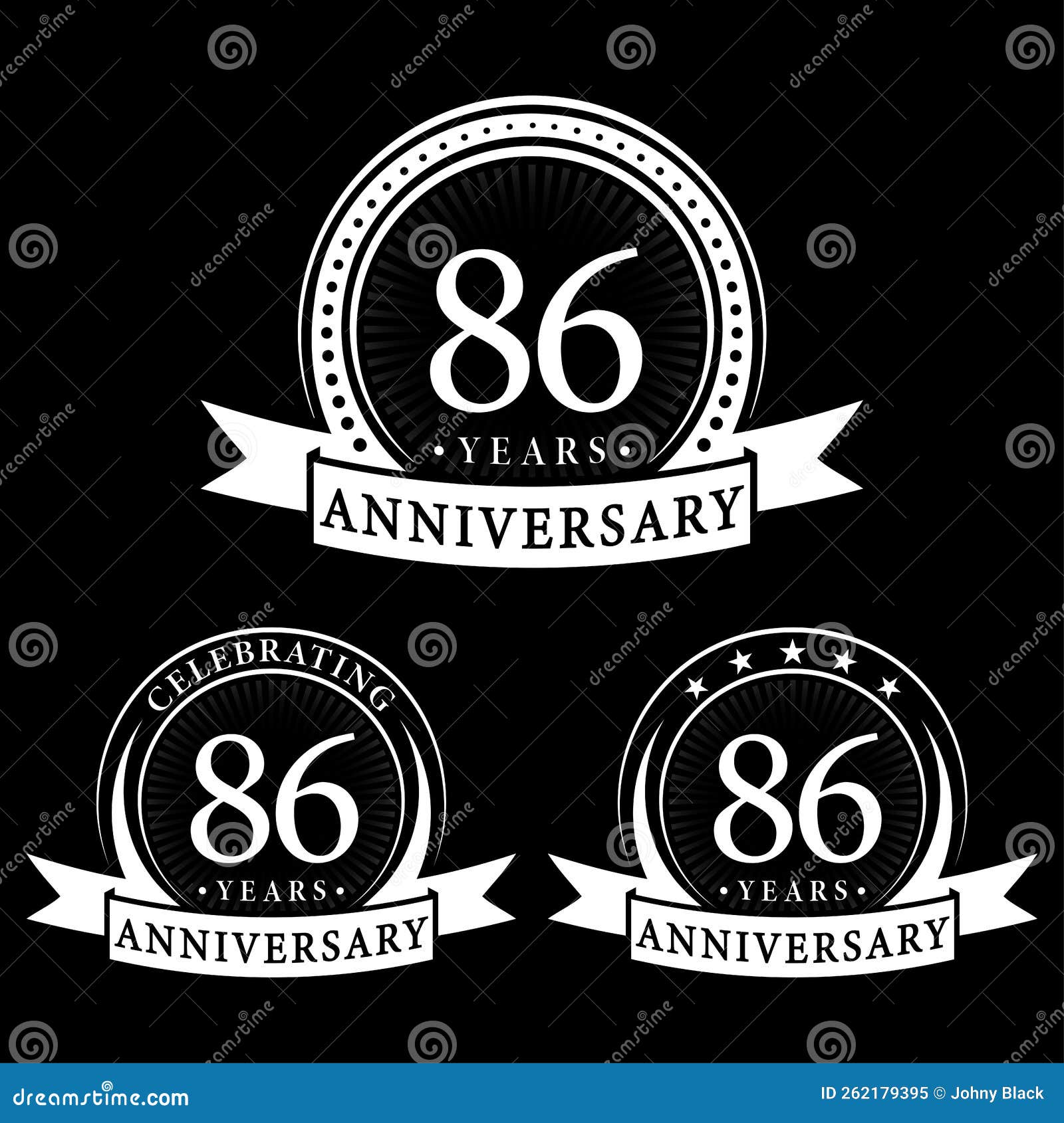 86 Years Anniversary Celebration Logotype. 86th Anniversary Logo ...