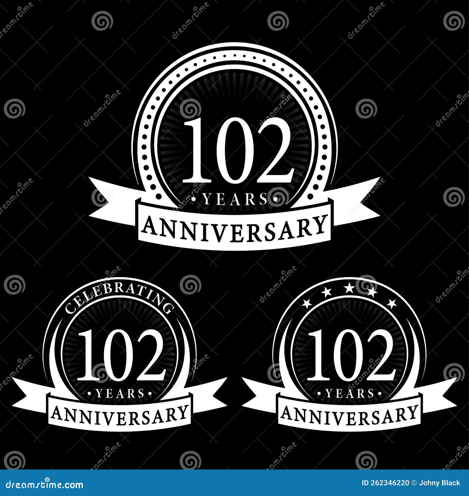 102 Years Anniversary Celebration Logotype. 102nd Anniversary Logo ...