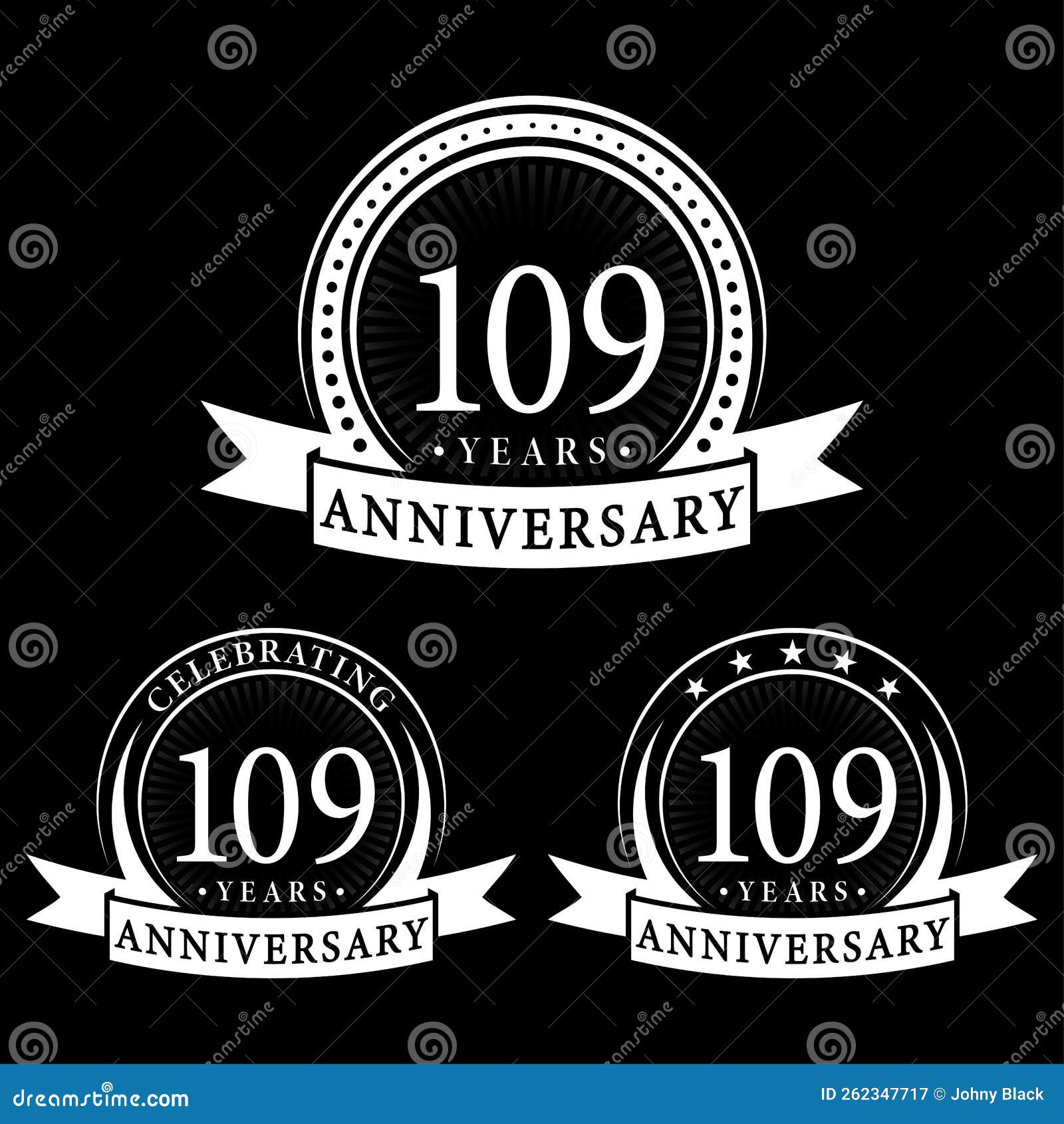 109 Years Anniversary Celebration Logotype. 109th Anniversary Logo ...