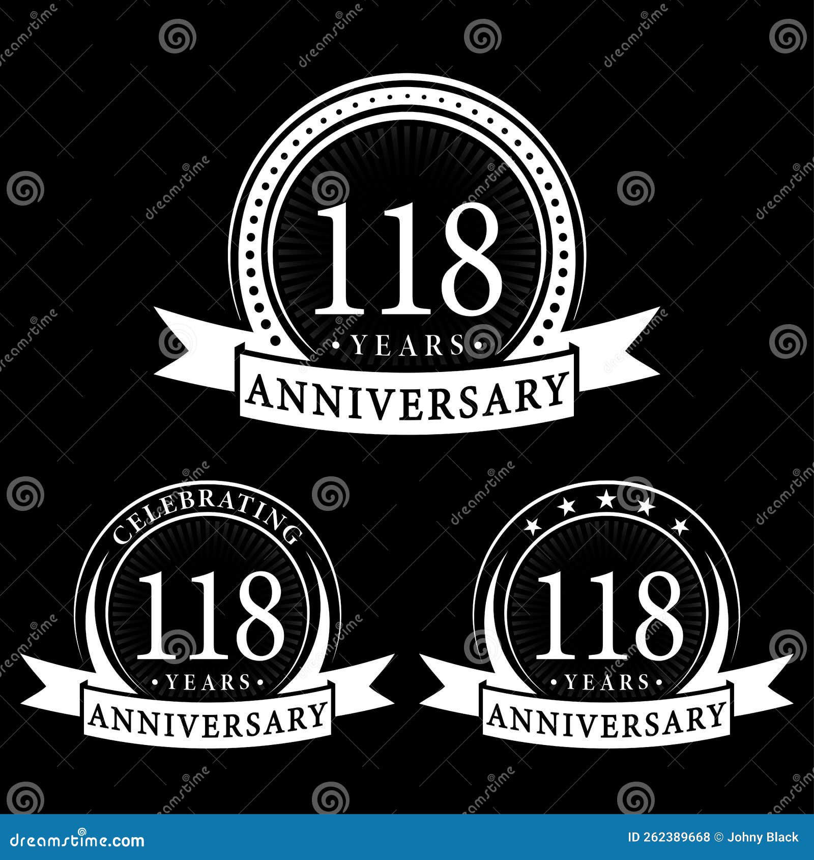118 Years Anniversary Celebration Logotype. 118th Anniversary Logo ...