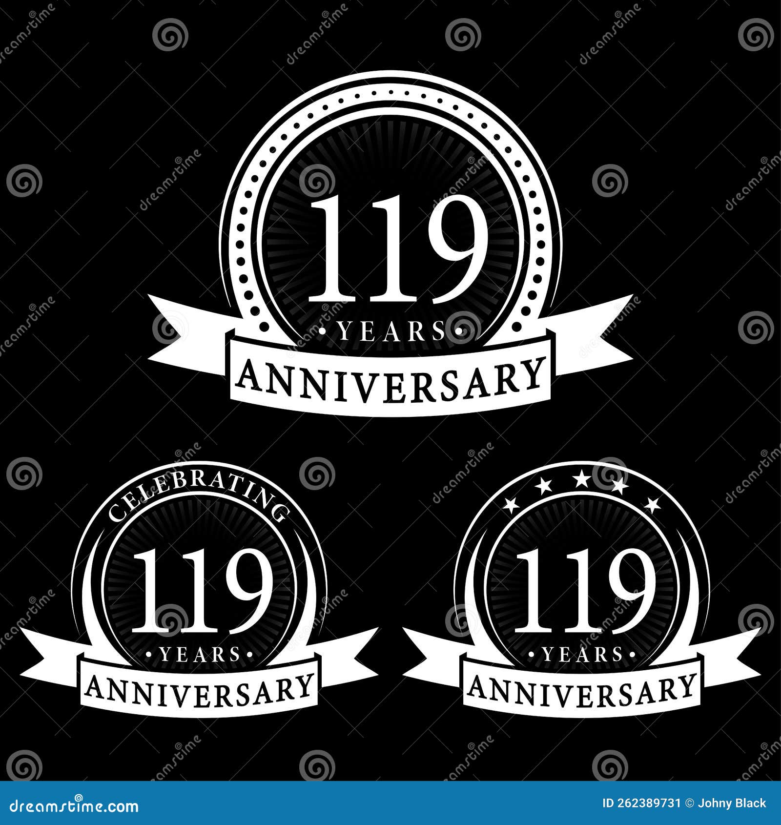 119 Years Anniversary Celebration Logotype. 119th Anniversary Logo ...