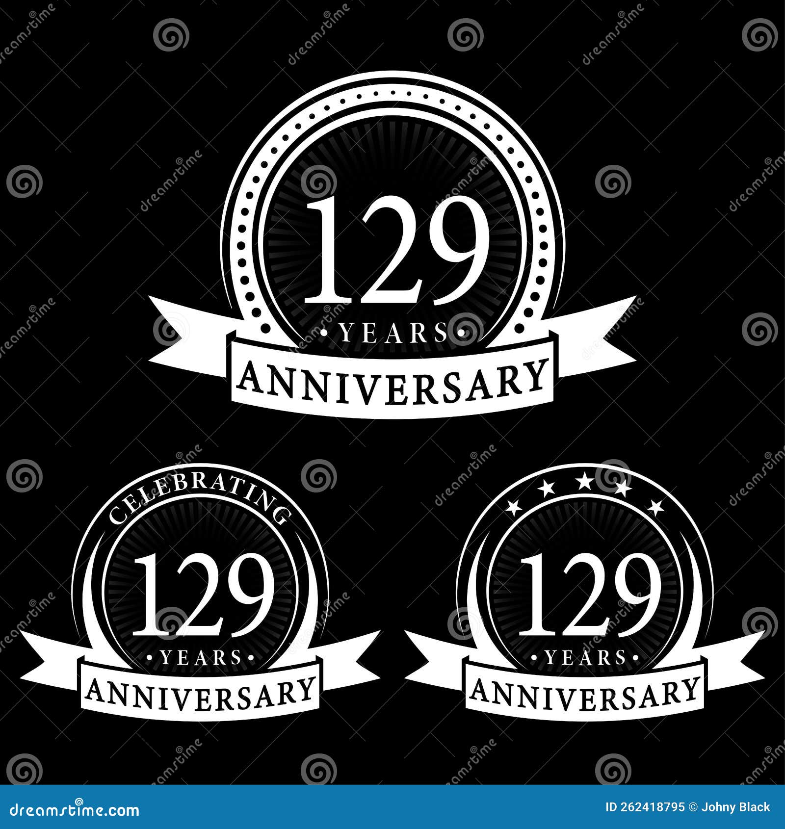 129 Years Anniversary Celebration Logotype. 129th Anniversary Logo ...