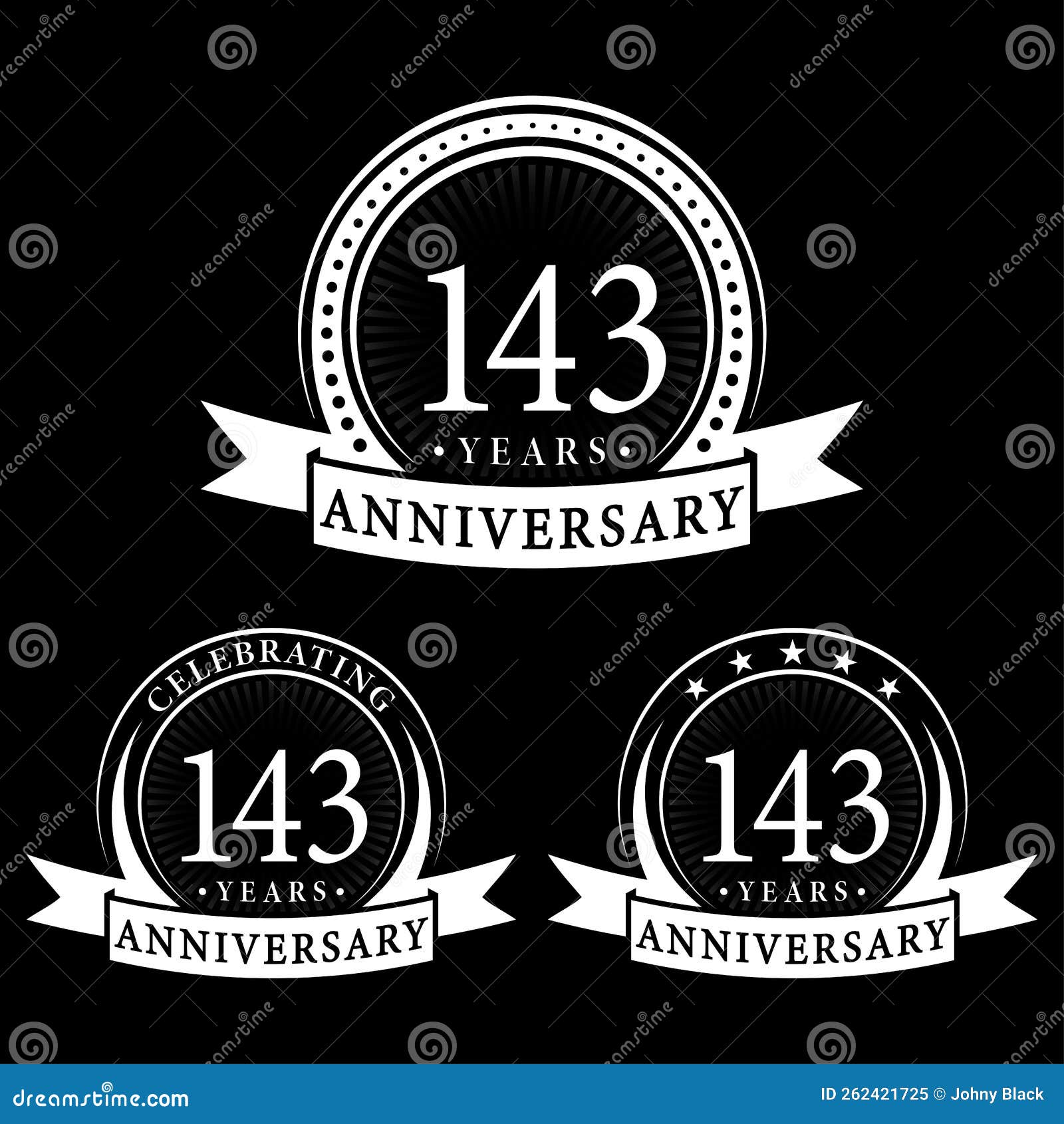 143 Years Anniversary Celebration Logotype. 143rd Anniversary Logo ...