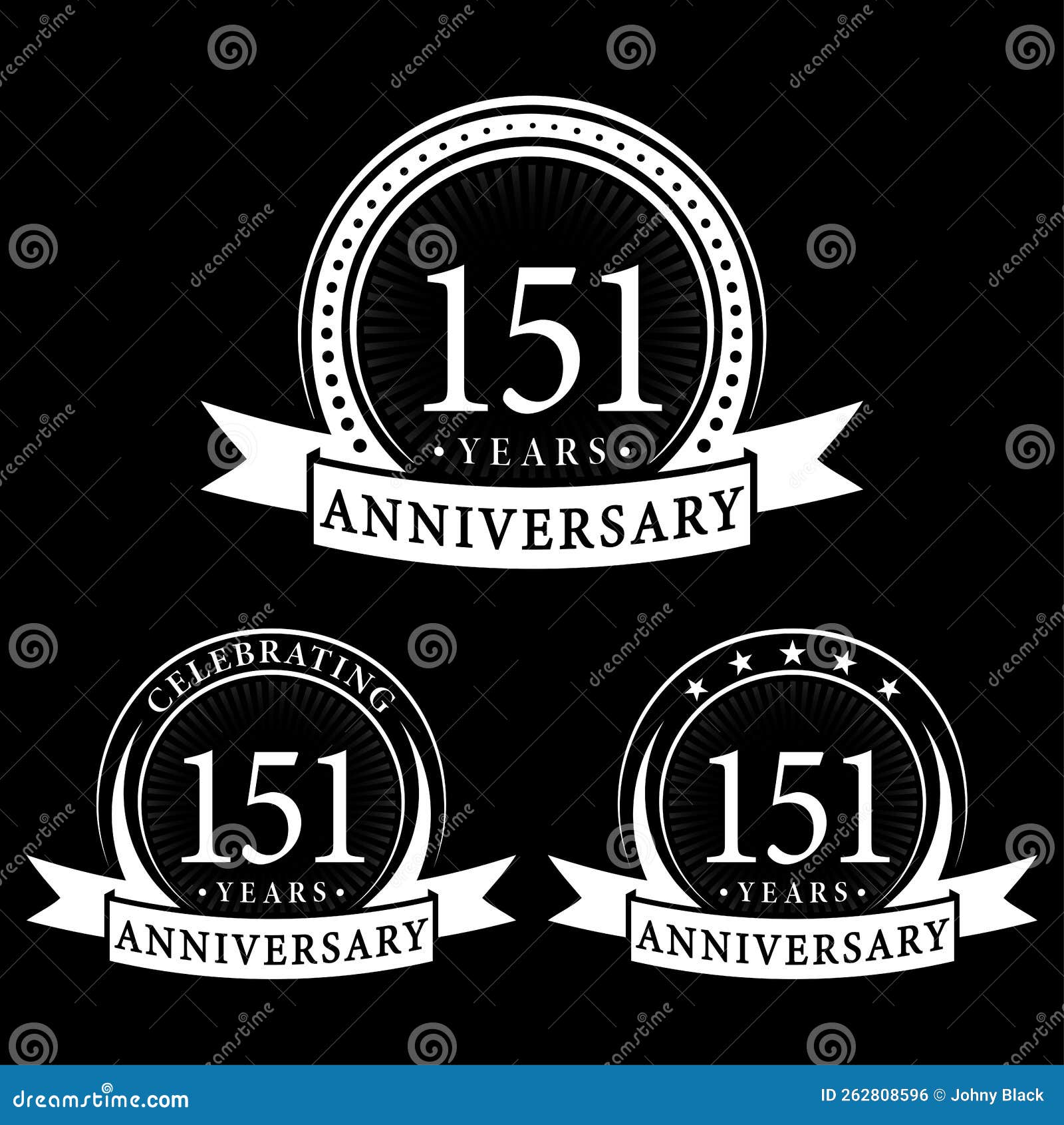 151 Years Anniversary Celebration Logotype. 151st Anniversary Logo ...