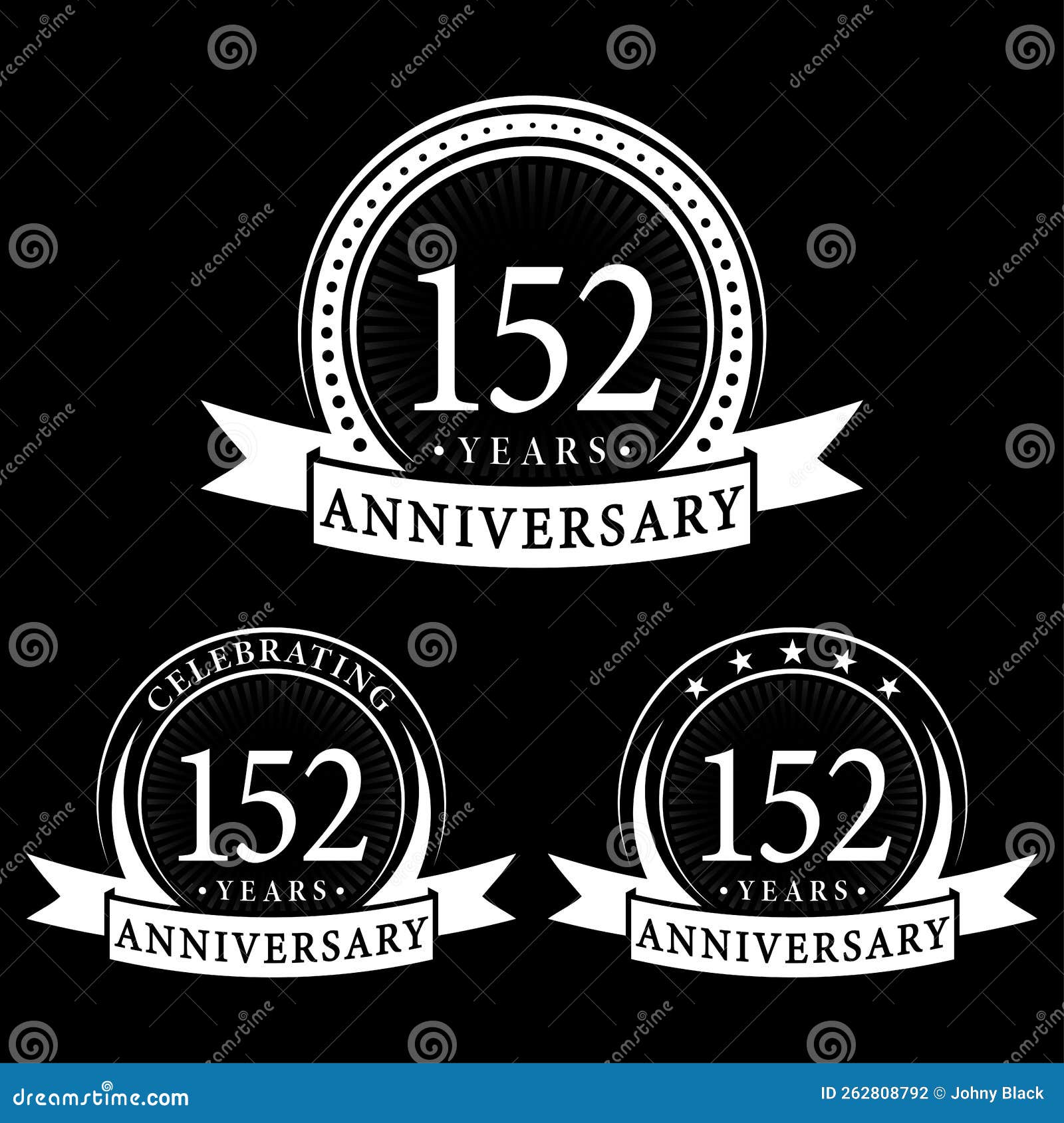 152 Years Anniversary Celebration Logotype. 152nd Anniversary Logo ...