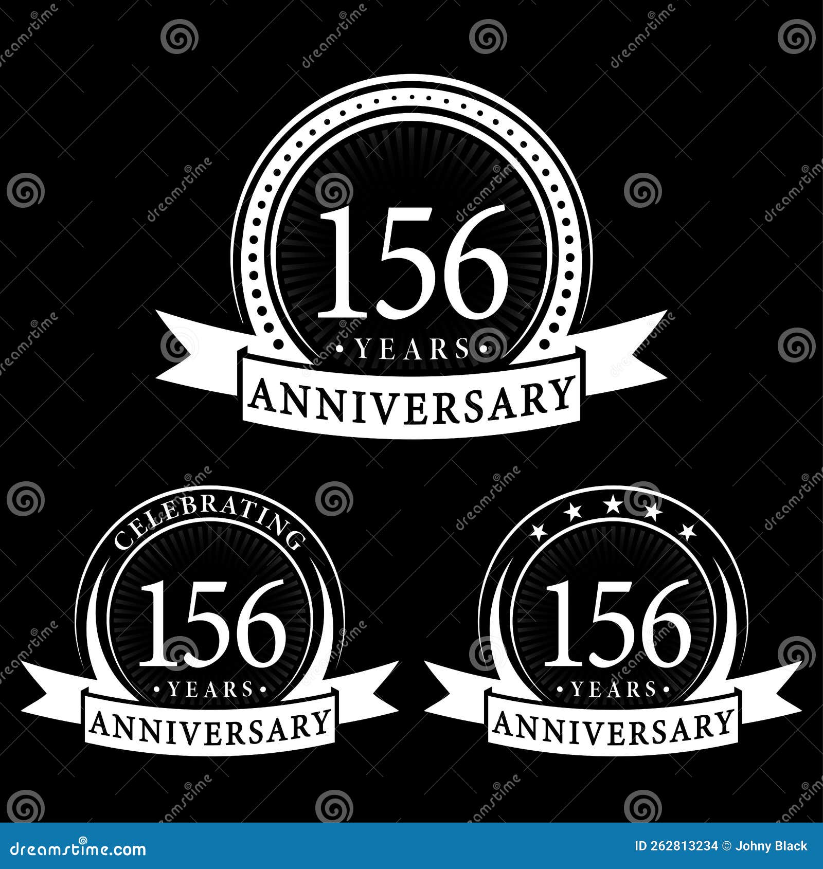 156 Years Anniversary Celebration Logotype. 156th Anniversary Logo ...