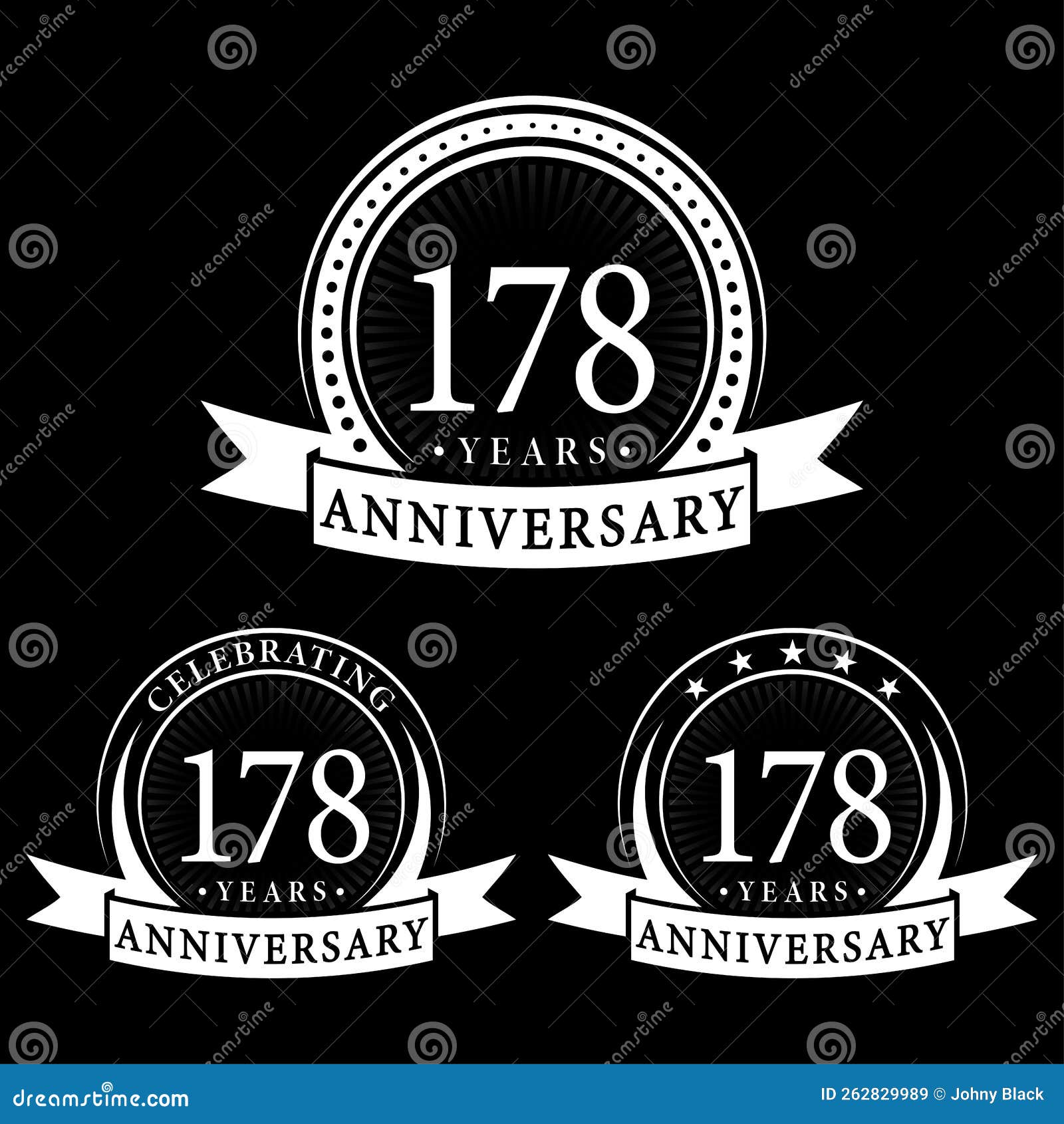 178 Years Anniversary Celebration Logotype. 178th Anniversary Logo ...