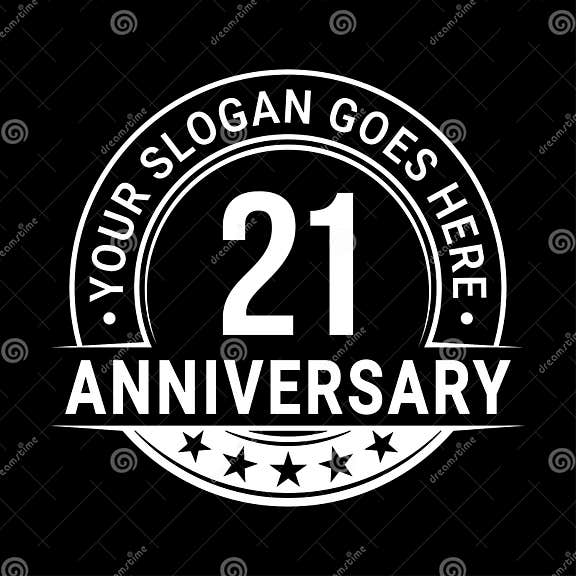 21 Years Anniversary. 21st Anniversary Logo Design Template. Vector and ...