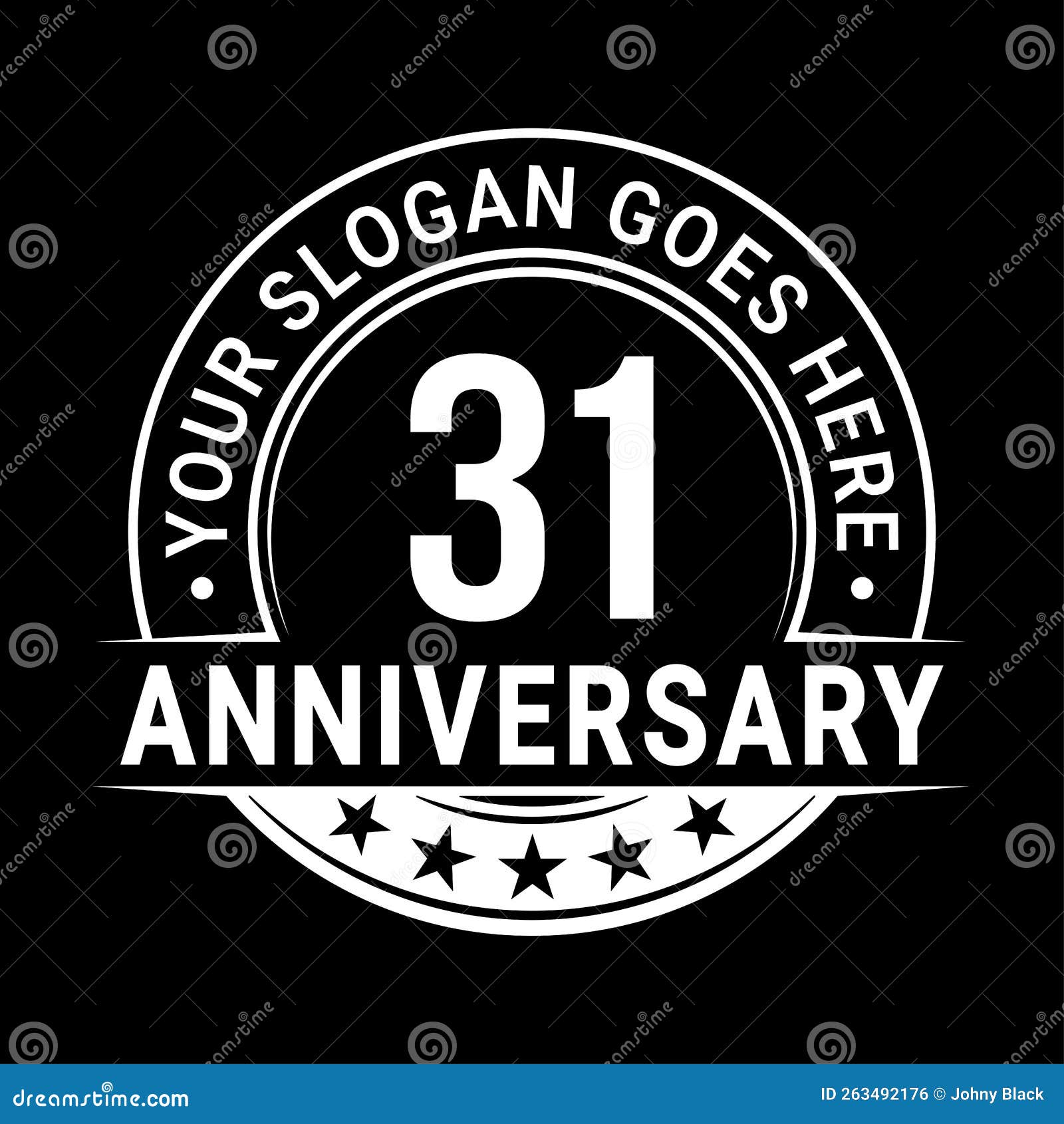 31 Years Anniversary. 31st Anniversary Logo Design Template. Vector and ...