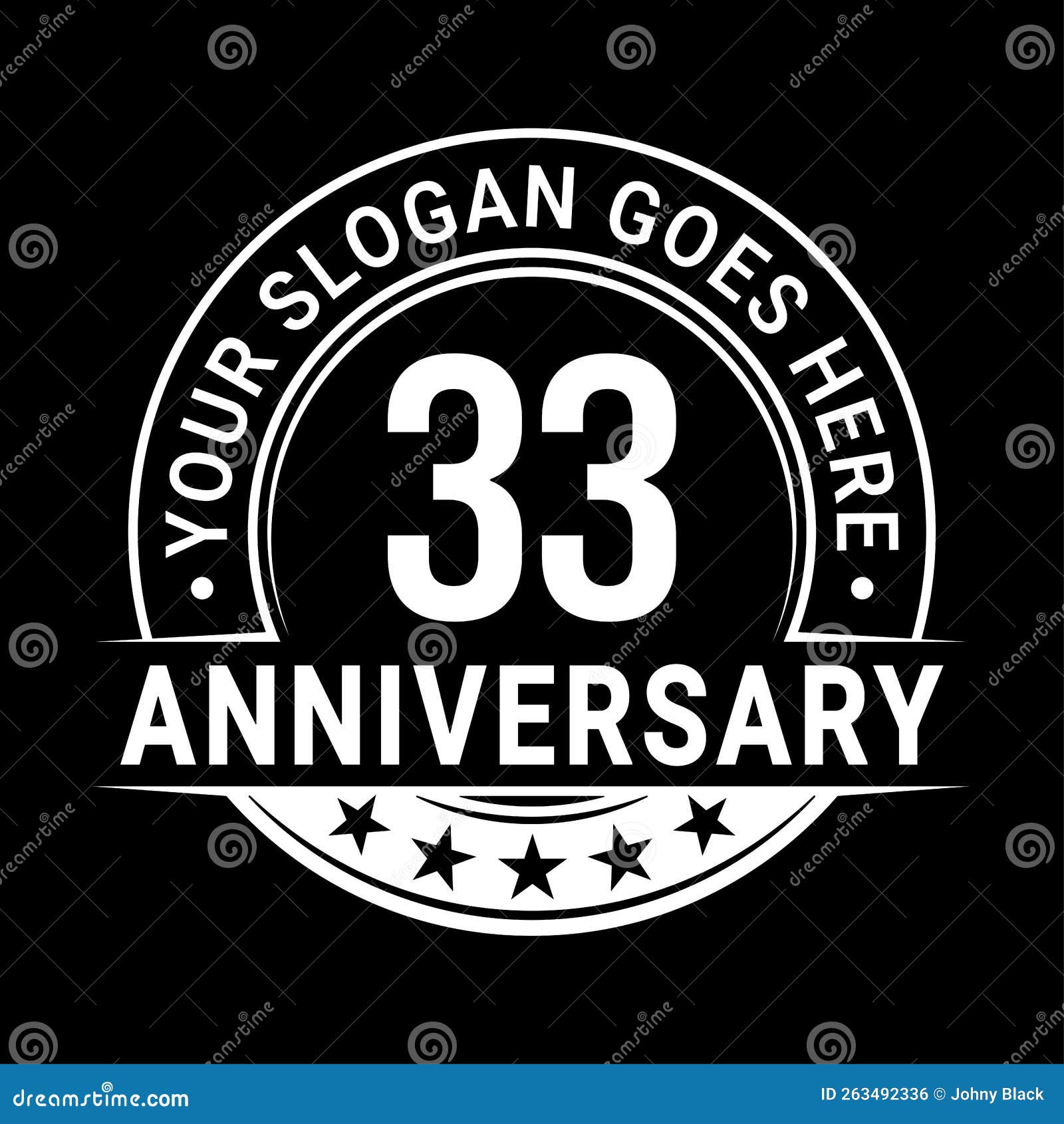 33 Years Anniversary. 33rd Anniversary Logo Design Template. Vector and ...