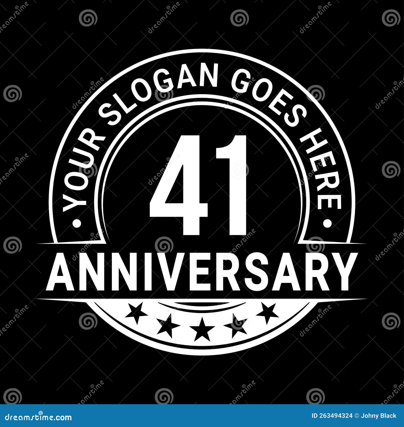 41 Years Anniversary. 41st Anniversary Logo Design Template. Vector and ...