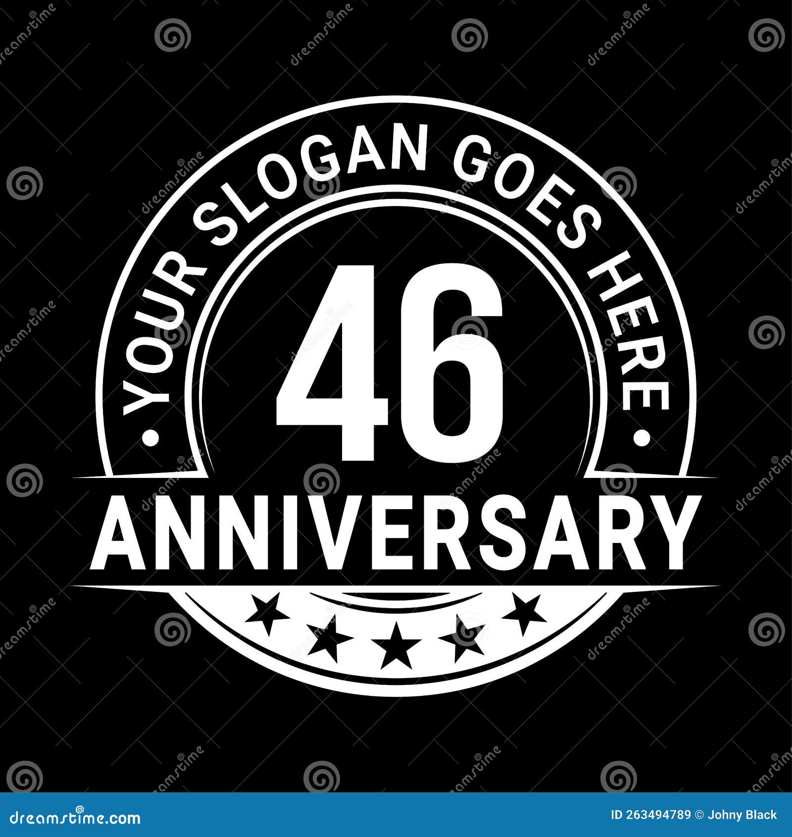 46 Years Anniversary. 46th Anniversary Logo Design Template. Vector and ...