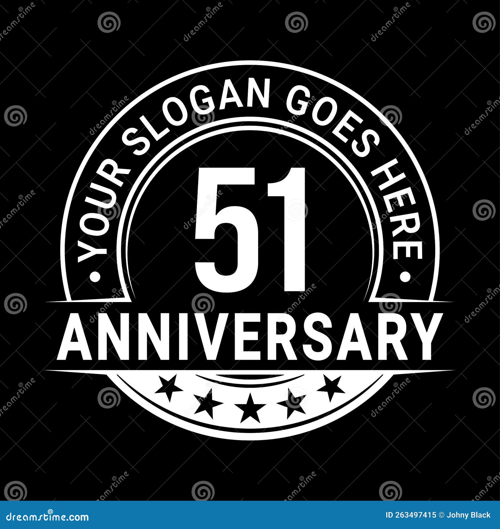 51 Years Anniversary. 51st Anniversary Logo Design Template. Vector and ...