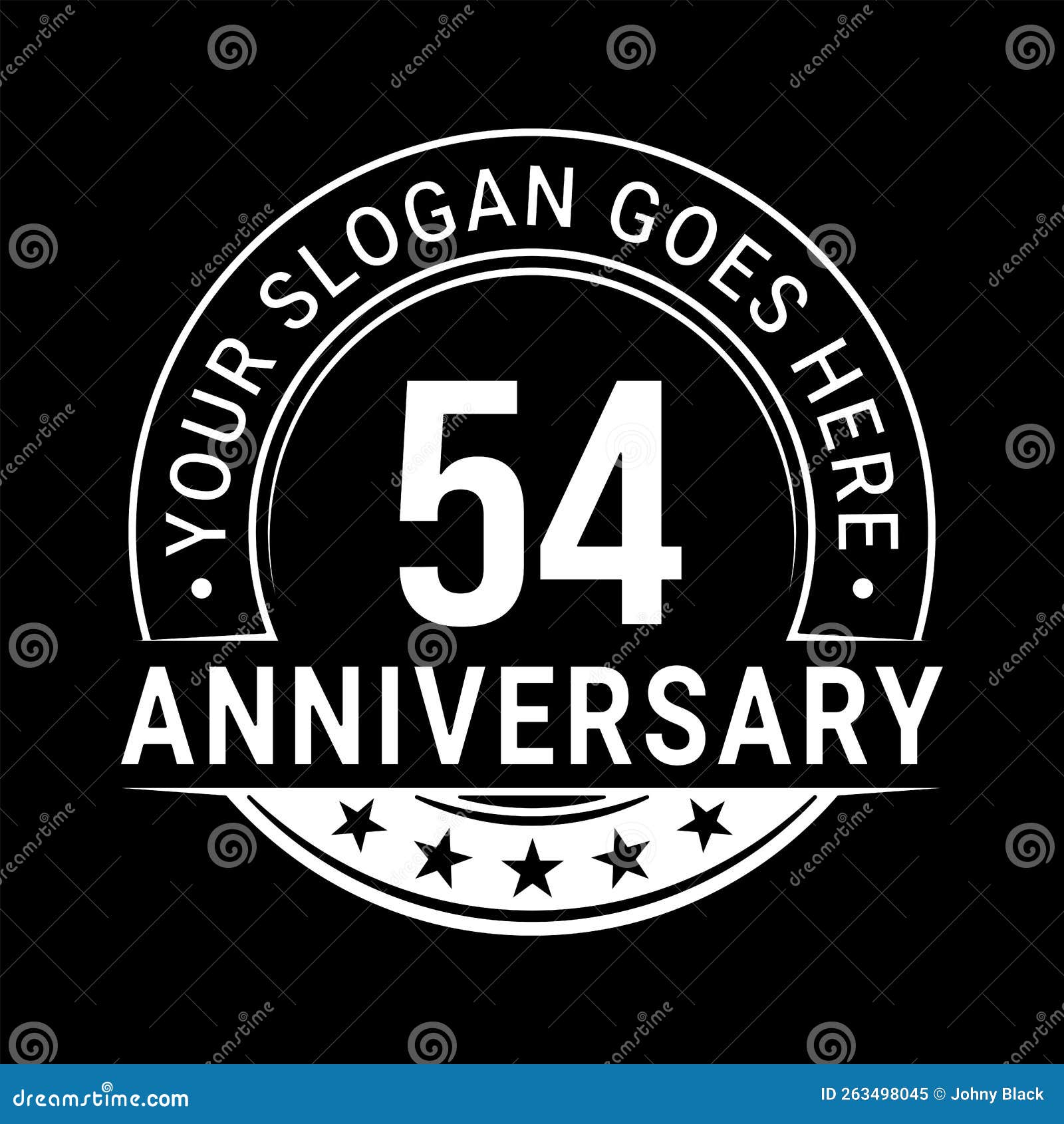54 Years Anniversary. 54th Anniversary Logo Design Template. Vector and ...