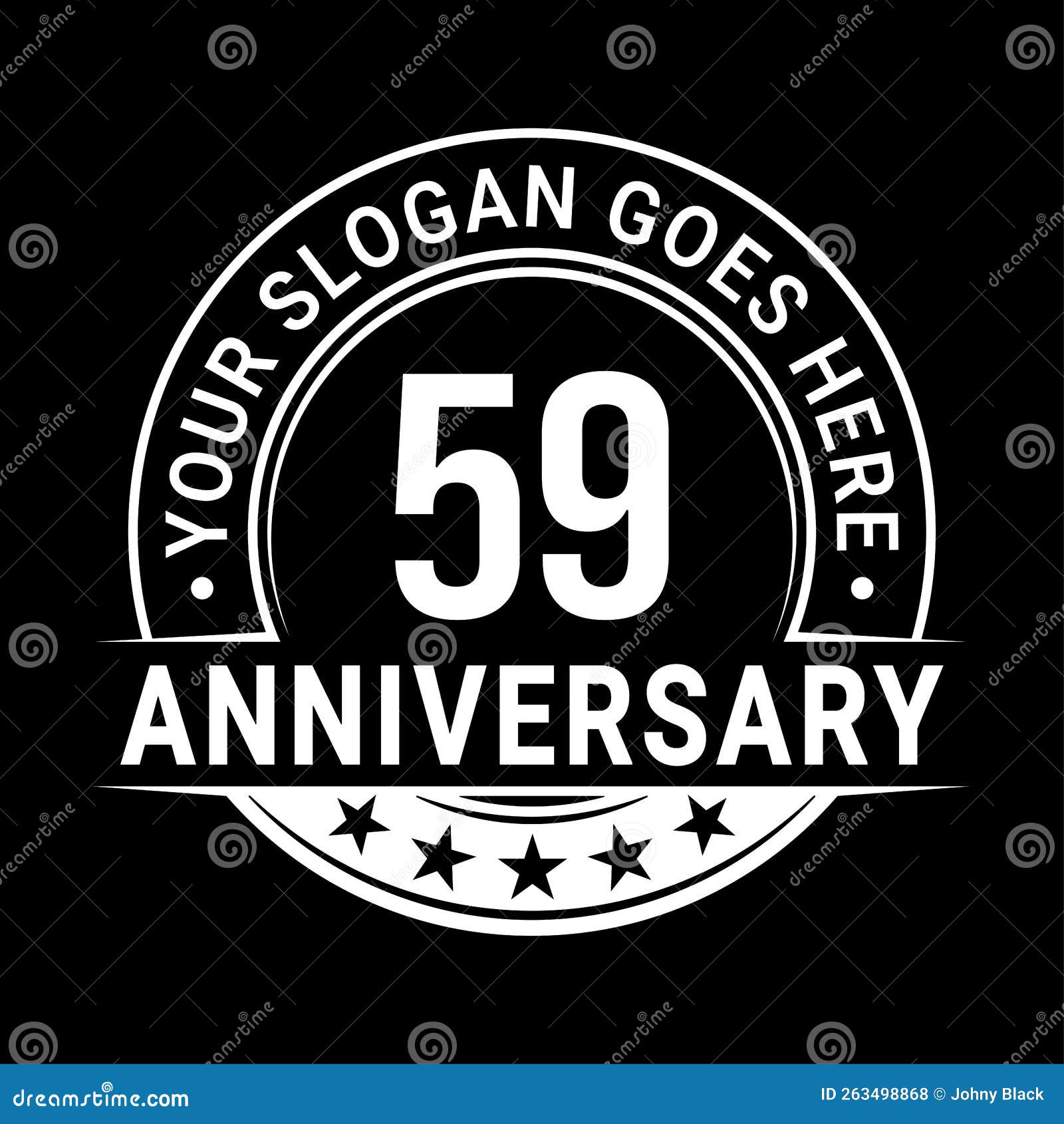 59 Years Anniversary. 59th Anniversary Logo Design Template. Vector and ...