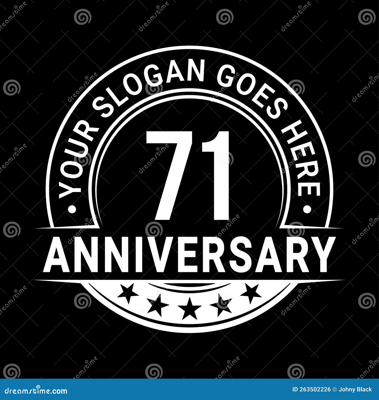 71 Years Anniversary. 71st Anniversary Logo Design Template. Vector and ...