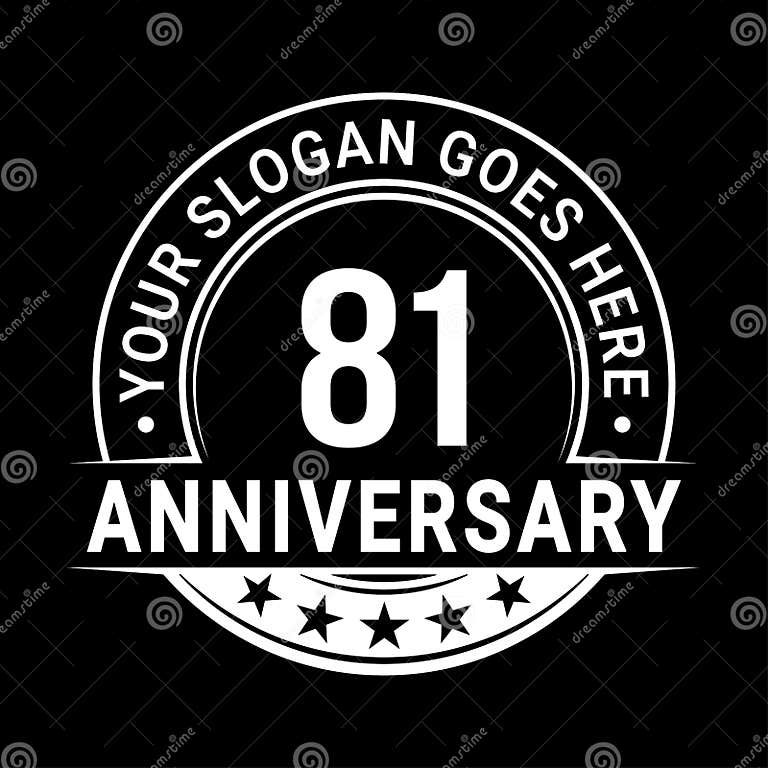 81 Years Anniversary. 81st Anniversary Logo Design Template. Vector and ...