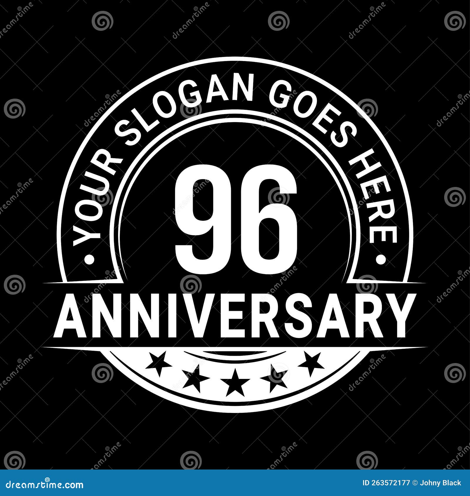 96 Years Anniversary. 96th Anniversary Logo Design Template. Vector and ...