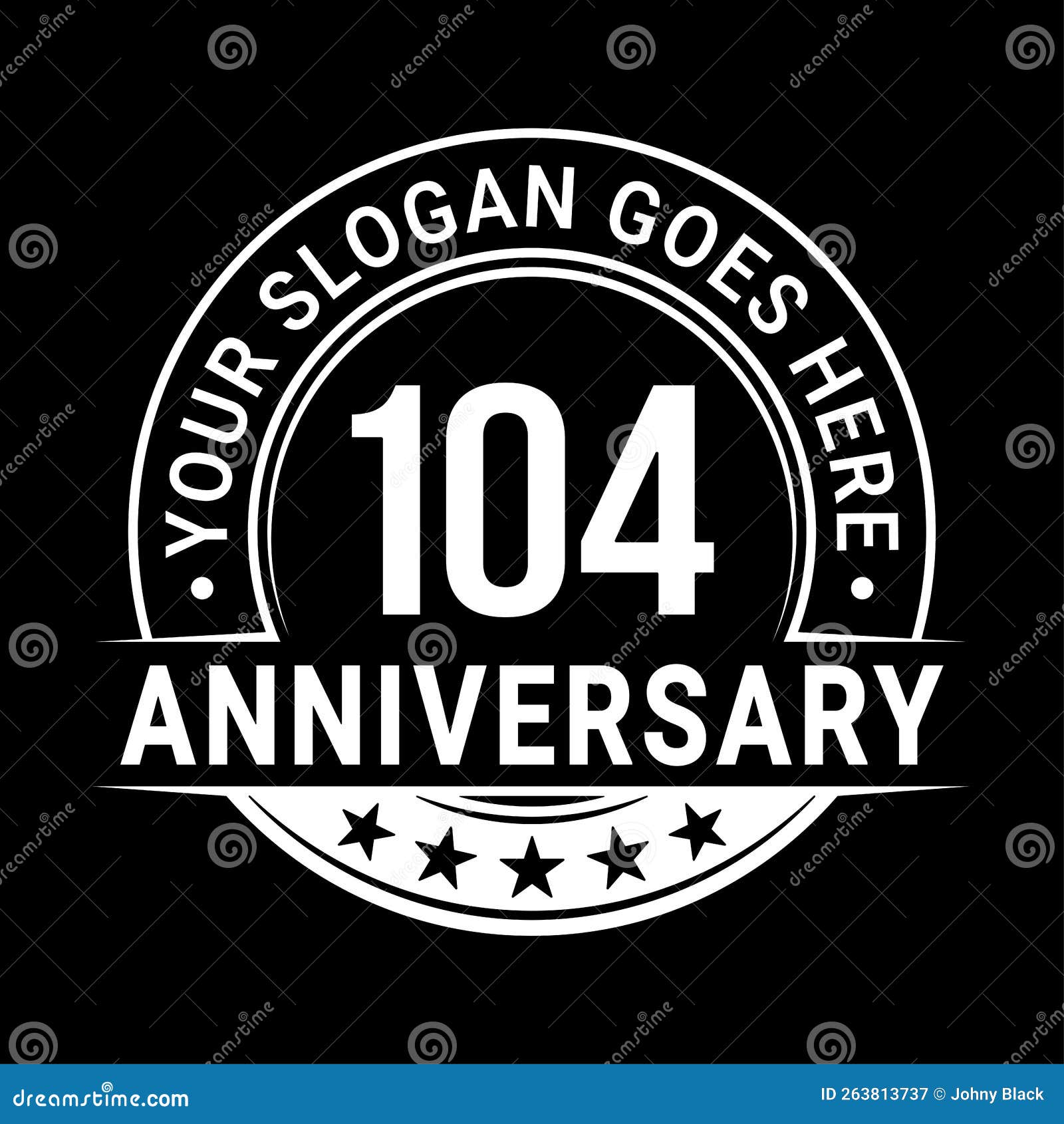 104 Years Anniversary. 104th Anniversary Logo Design Template. Vector ...